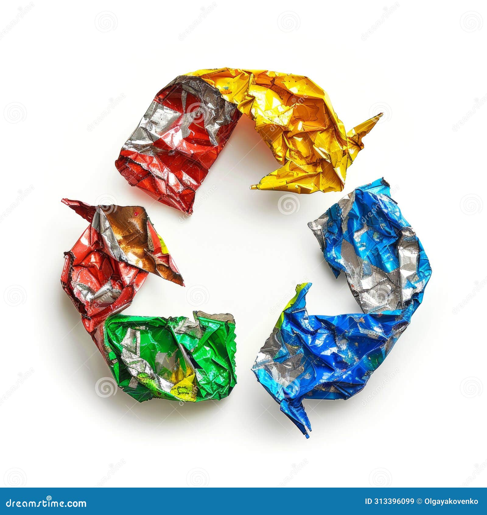 Tin Waste Recycling Sign on White Background Stock Illustration ...
