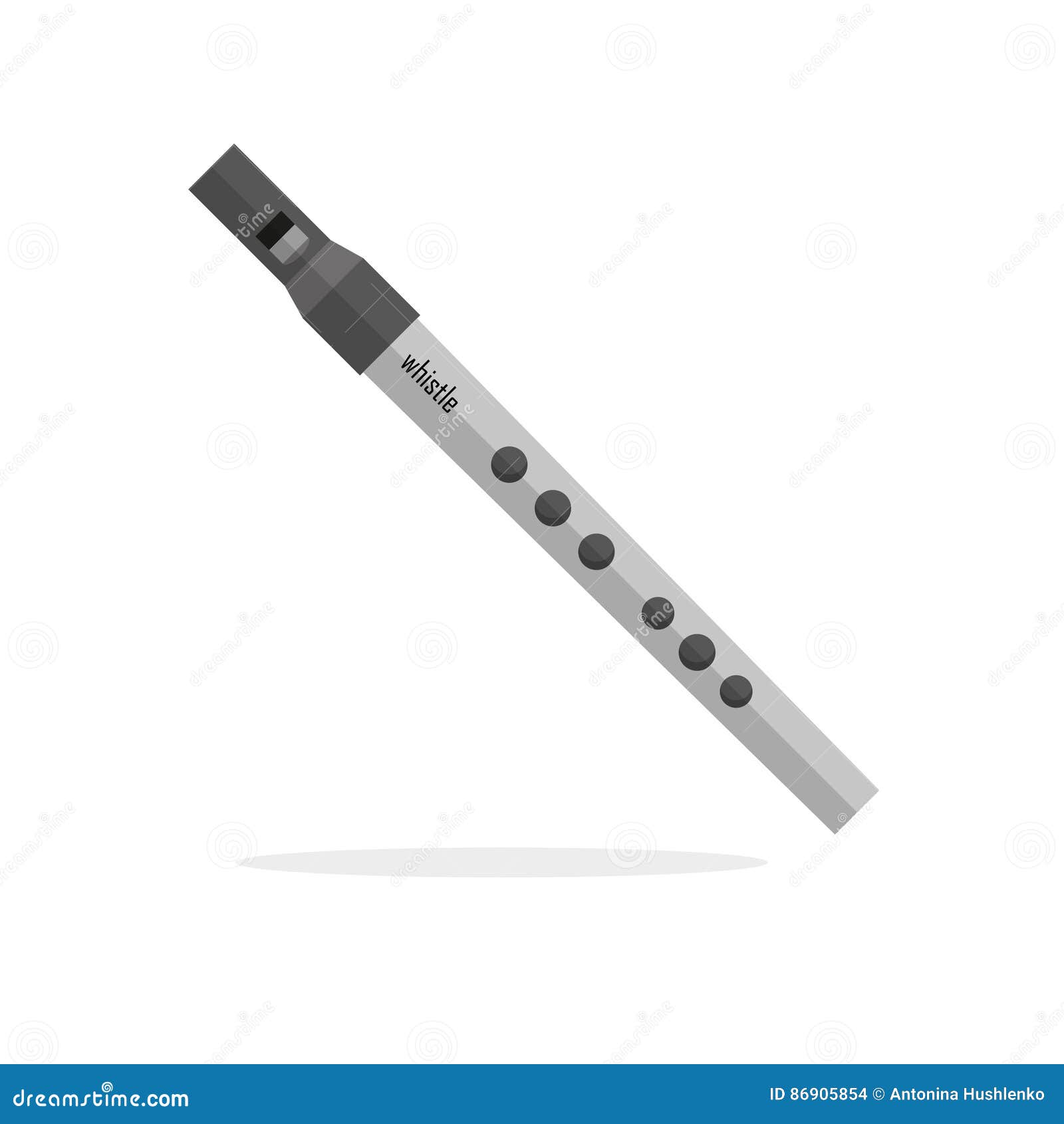 Tin whistle icon stock vector. Illustration of antique - 86905854