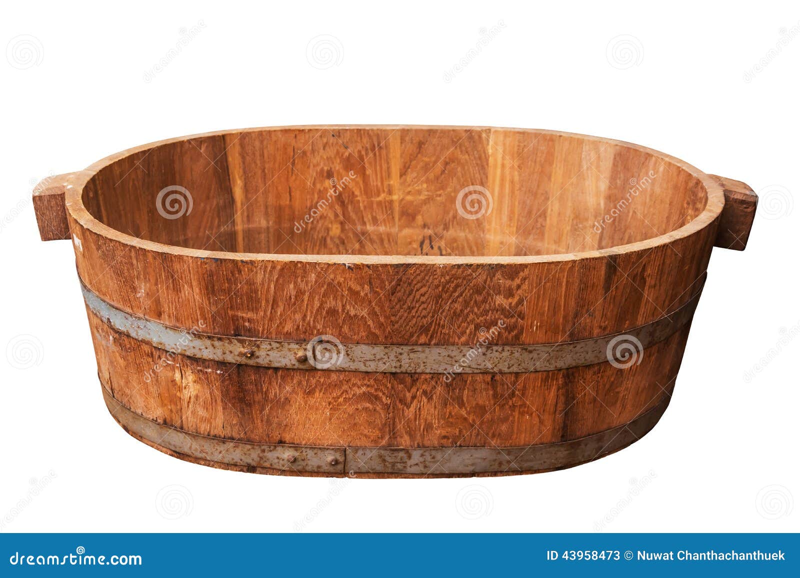 Tina de madera vacía imagen de archivo. Imagen de blanco - 43958473