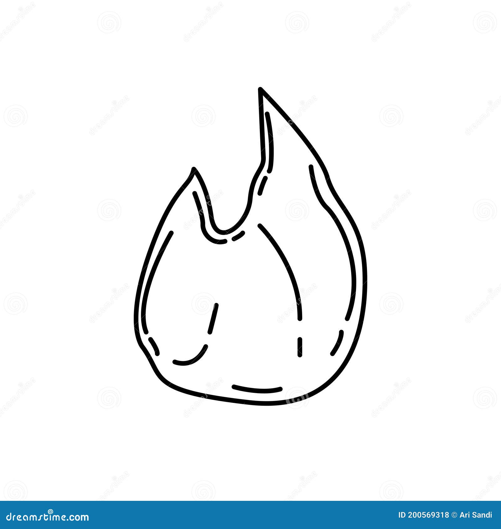 Tinder Icon Vector. Doodle Hand Drawn or Black Outline Icon Style Stock ...