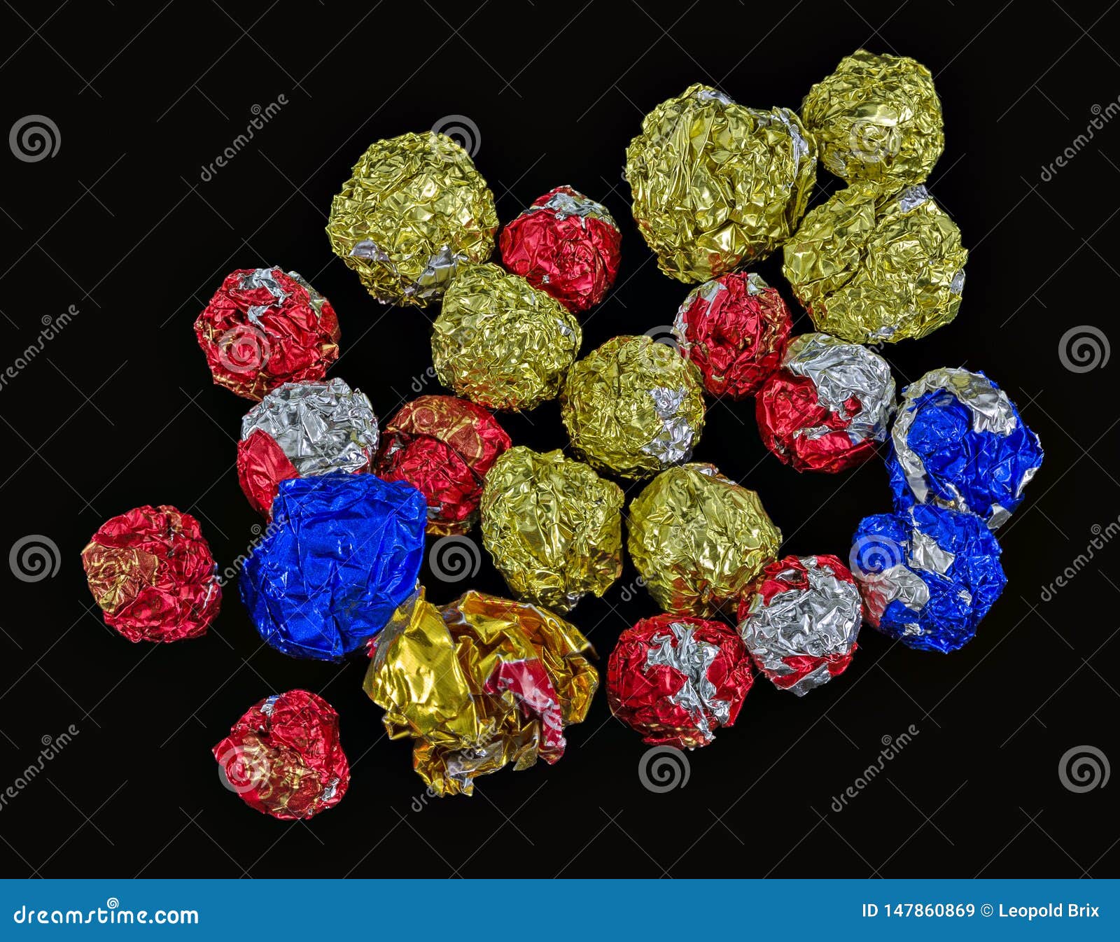 Tinfoil balls stock image. Image of glance, aluminum - 147860869
