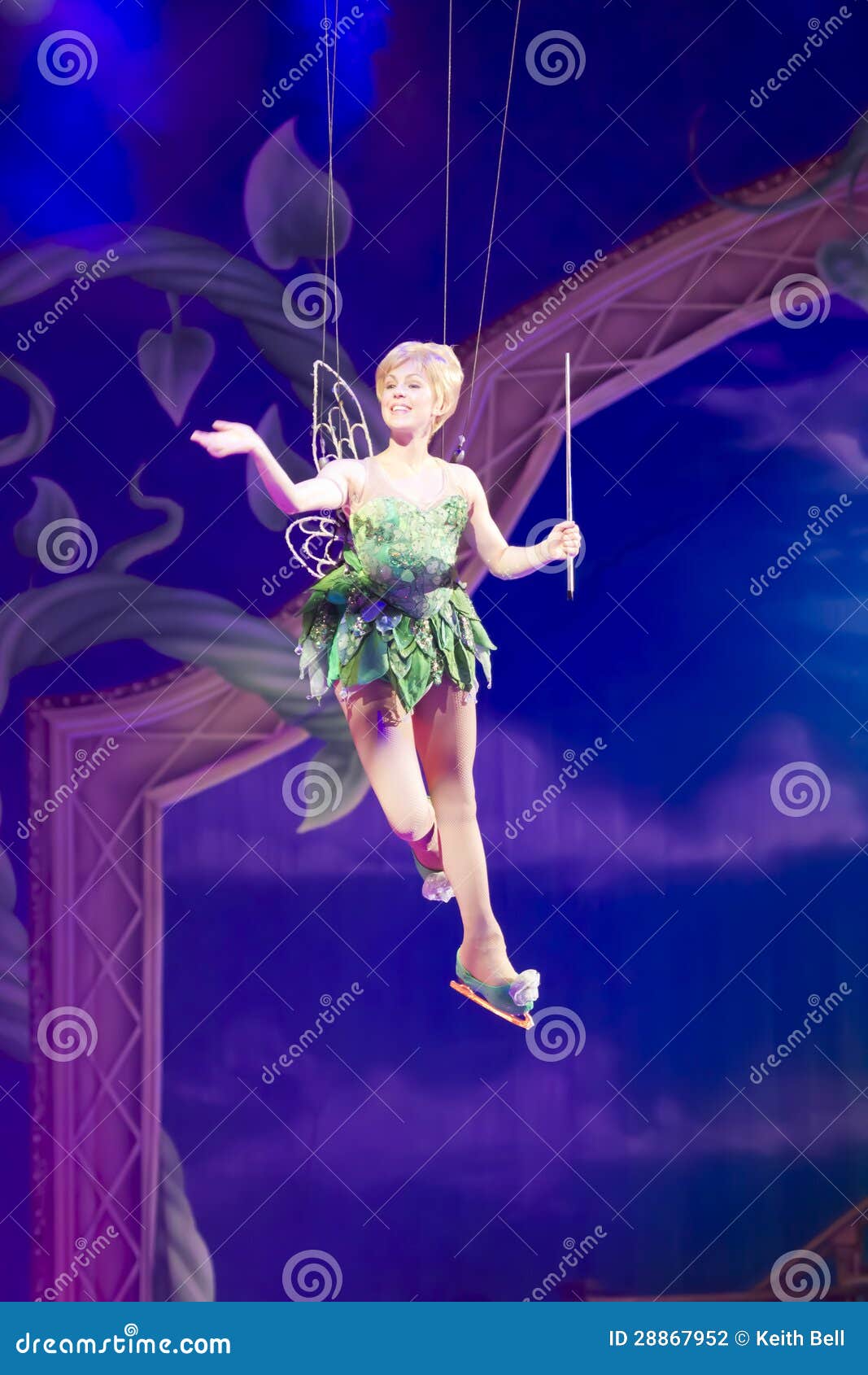 Tinker Bell Leaves Waving editorial photography. Image of green - 28867952