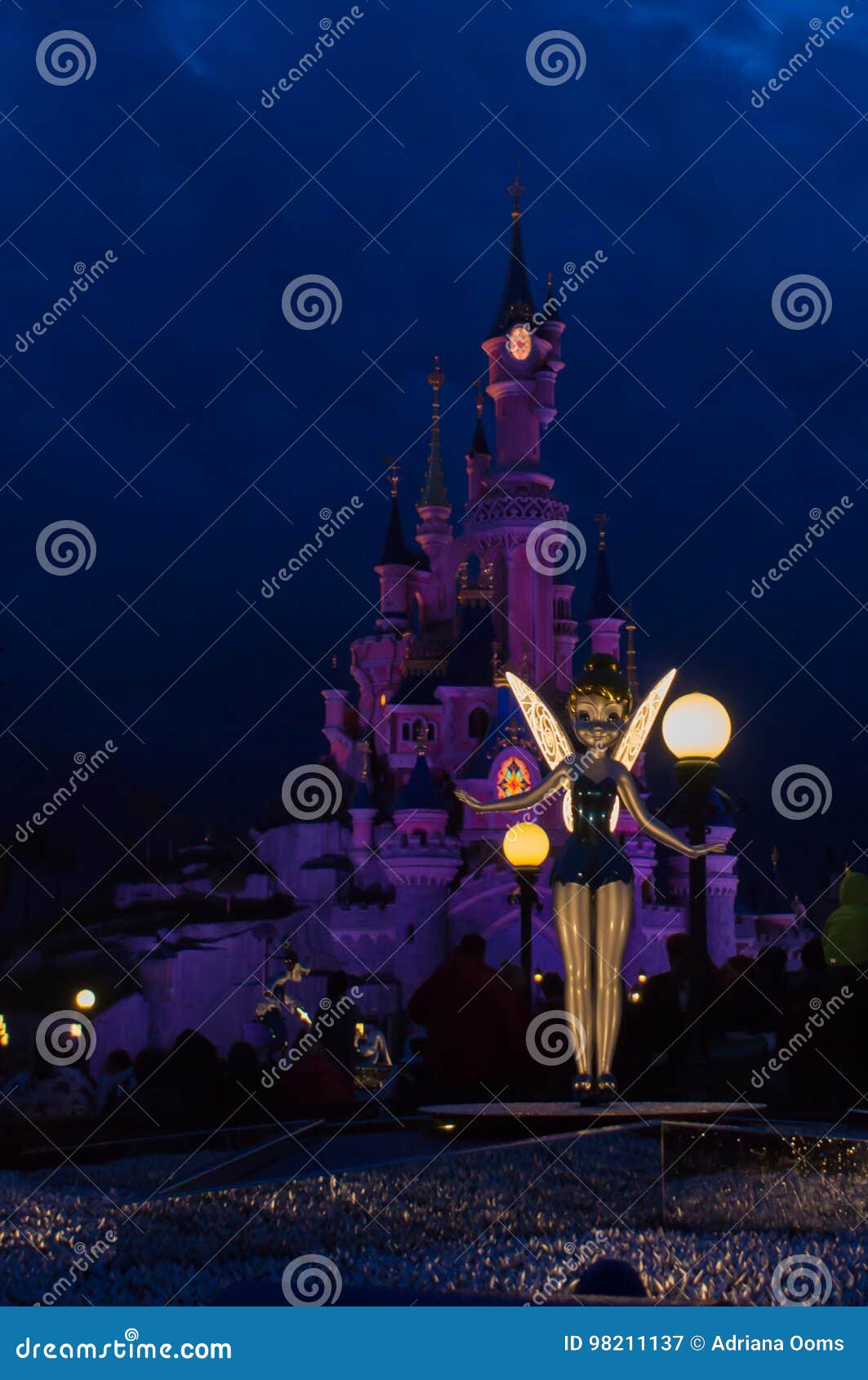 Tinkerbell in Front of the Castle Editorial Photography - Image of ...