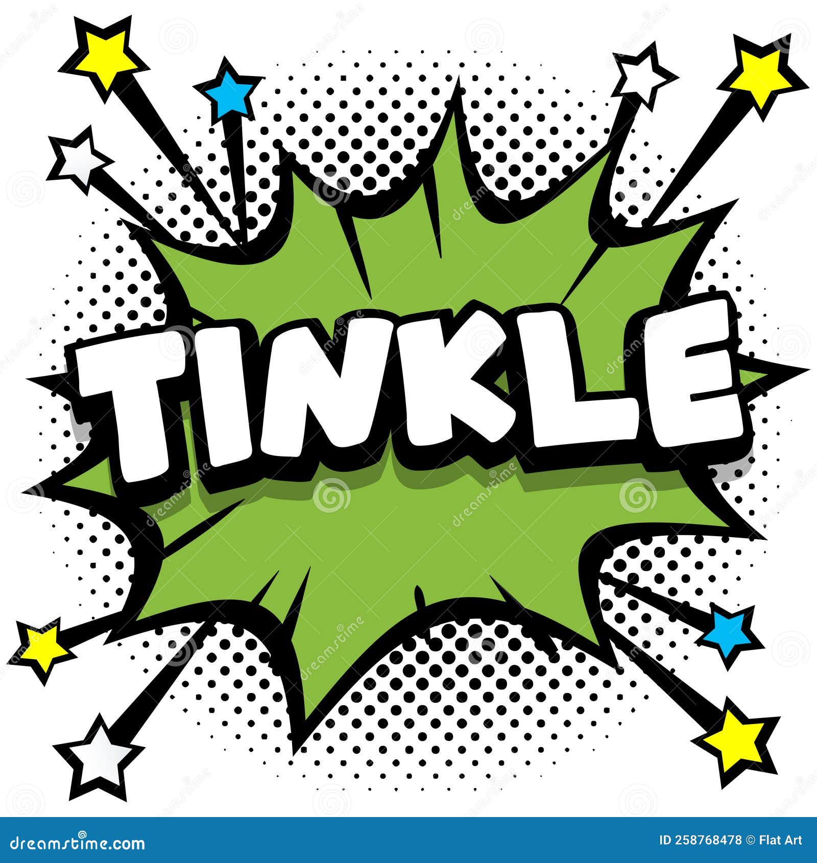 Tinkle Pop Art Comic Speech Bubbles Book Sound Effects Stock Vector ...