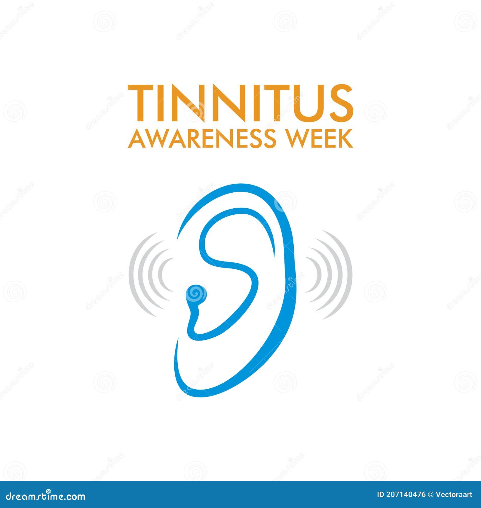 Tinnitus Awareness Week Banner Stock Vector - Illustration of person ...