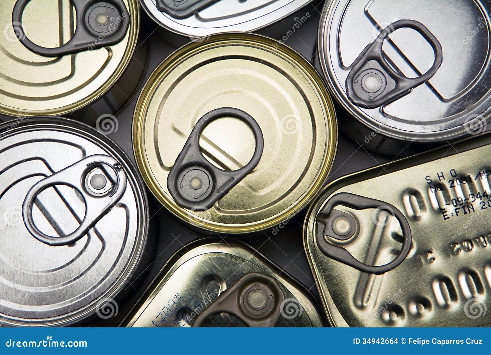Tins of different stock photo. Image of circles, metallic - 34942664