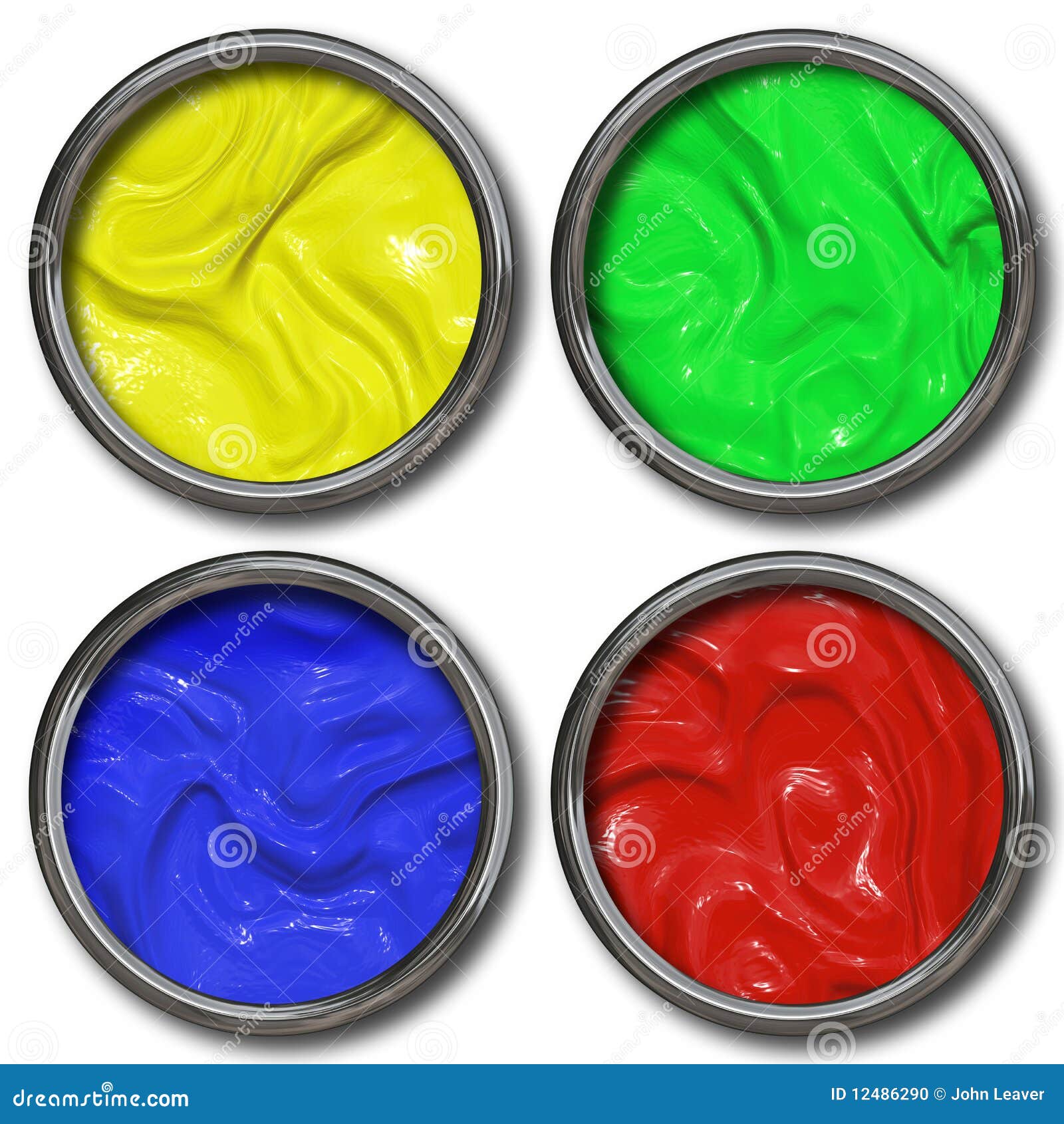 Tins of paint stock illustration. Illustration of paint - 12486290