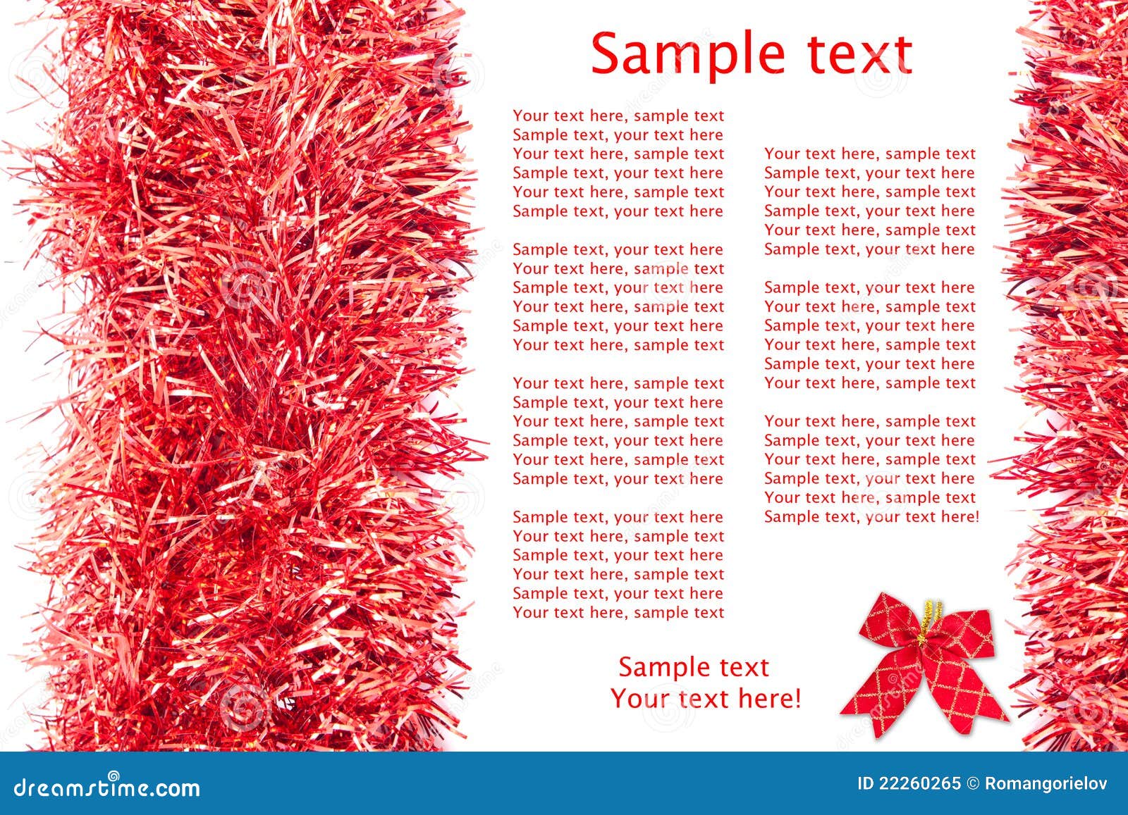 Tinsel frame stock image. Image of decorate, christmas - 22260265