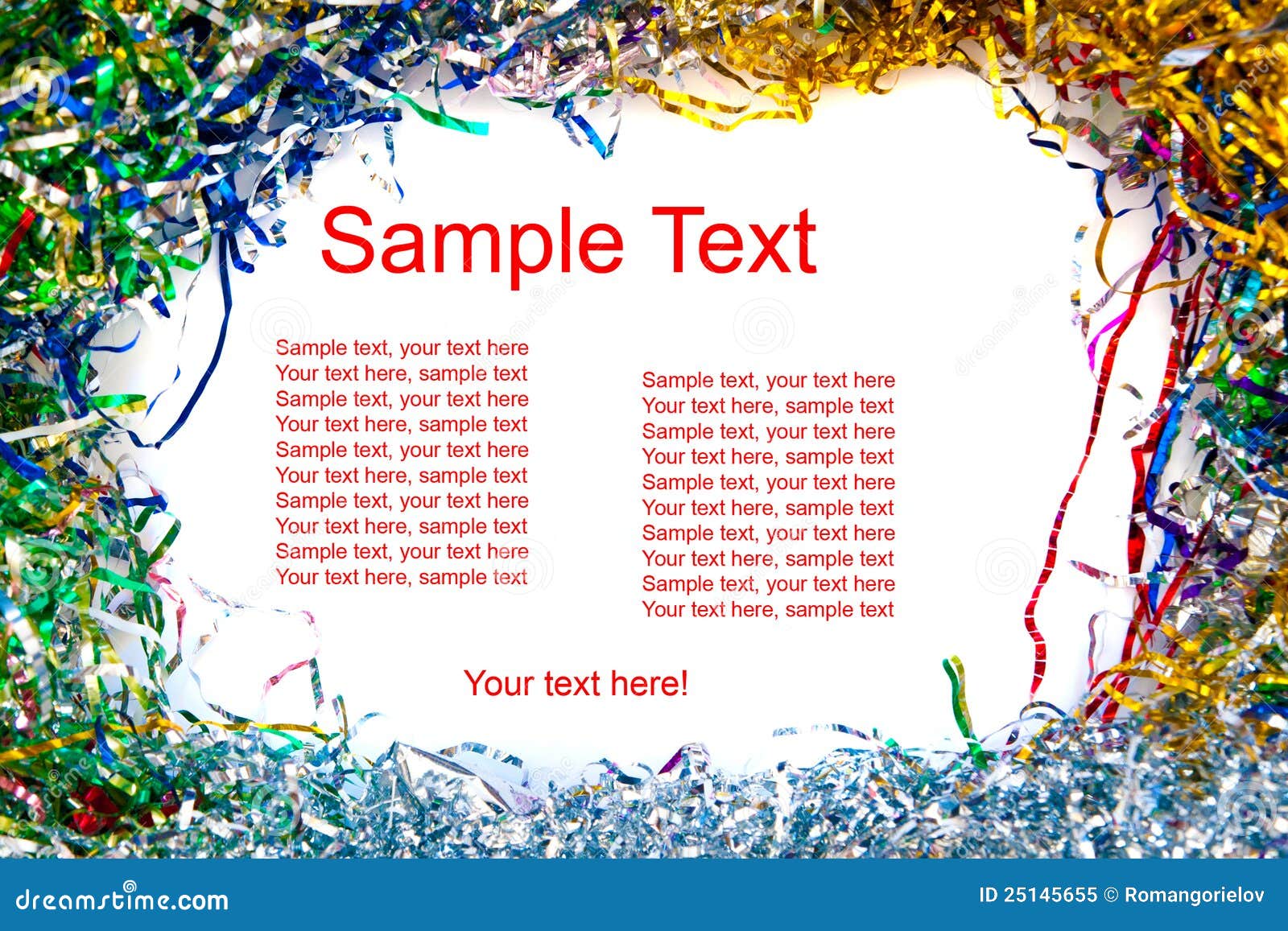Tinsel frame stock image. Image of celebrate, ornaments - 25145655