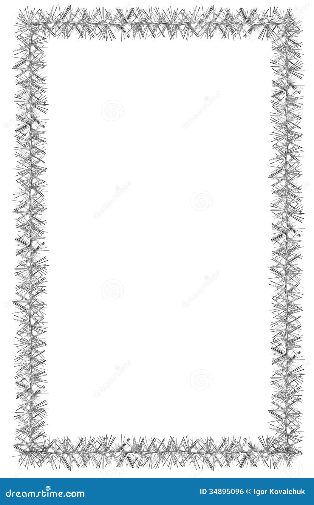 Tinsel frame stock photo. Image of december, rope, decorative - 34895096