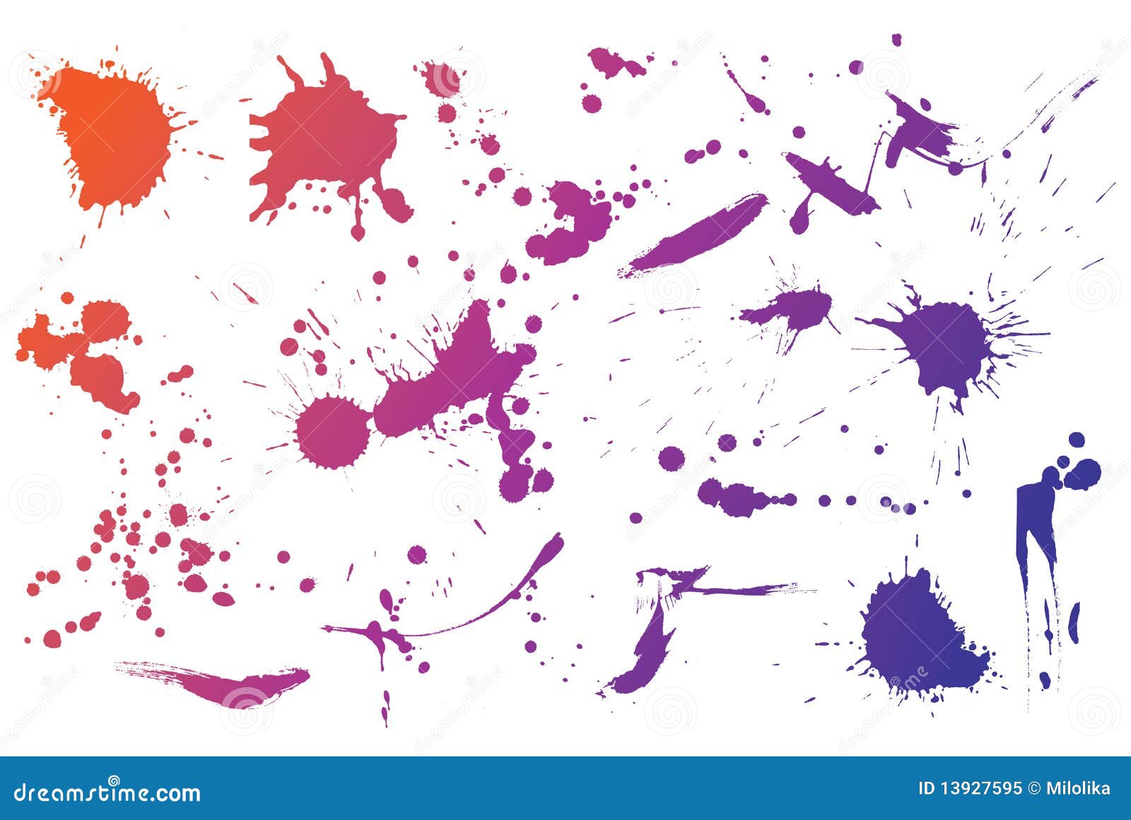 A tinta colorida espirra ilustração do vetor. Ilustração de mancha ...