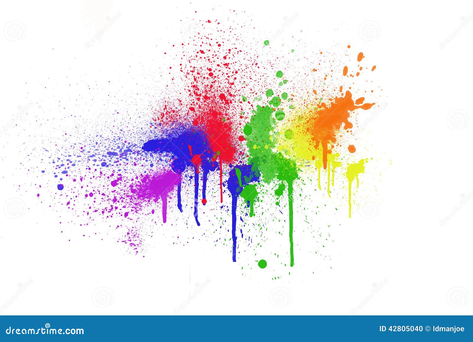 A tinta colorida espirra ilustração stock. Ilustração de molhado - 42805040
