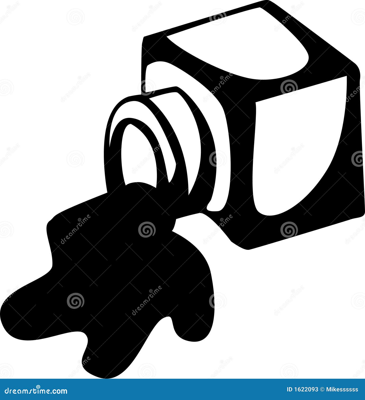 Tinta derramada ilustración del vector. Ilustración de india - 1622093