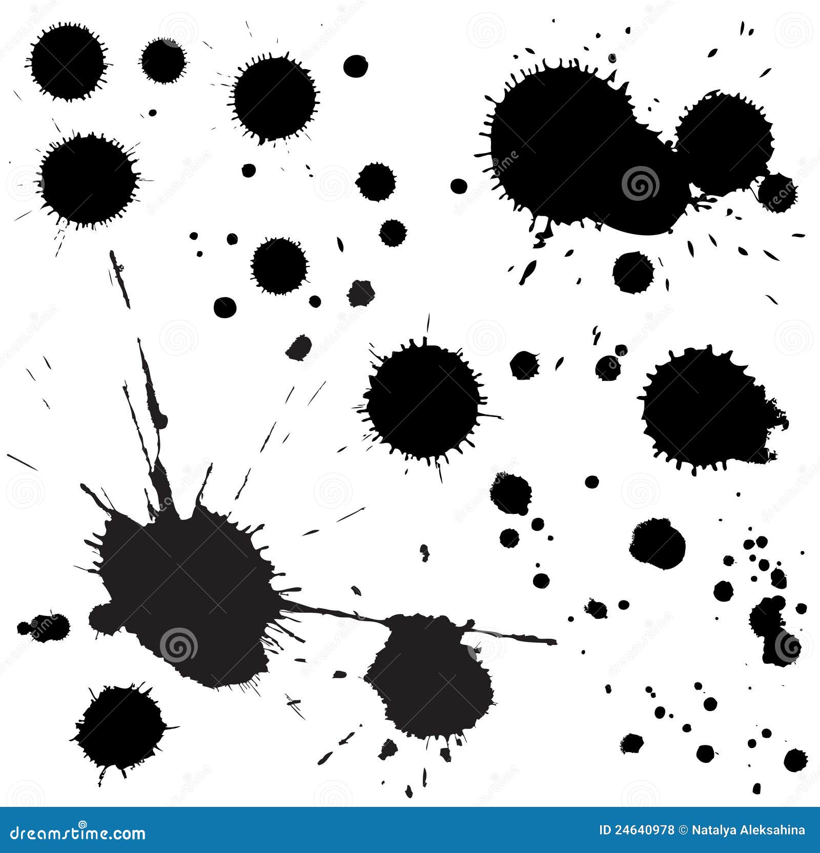 A Tinta Do Vetor Borra a Silhueta Ilustração do Vetor - Ilustração de ...