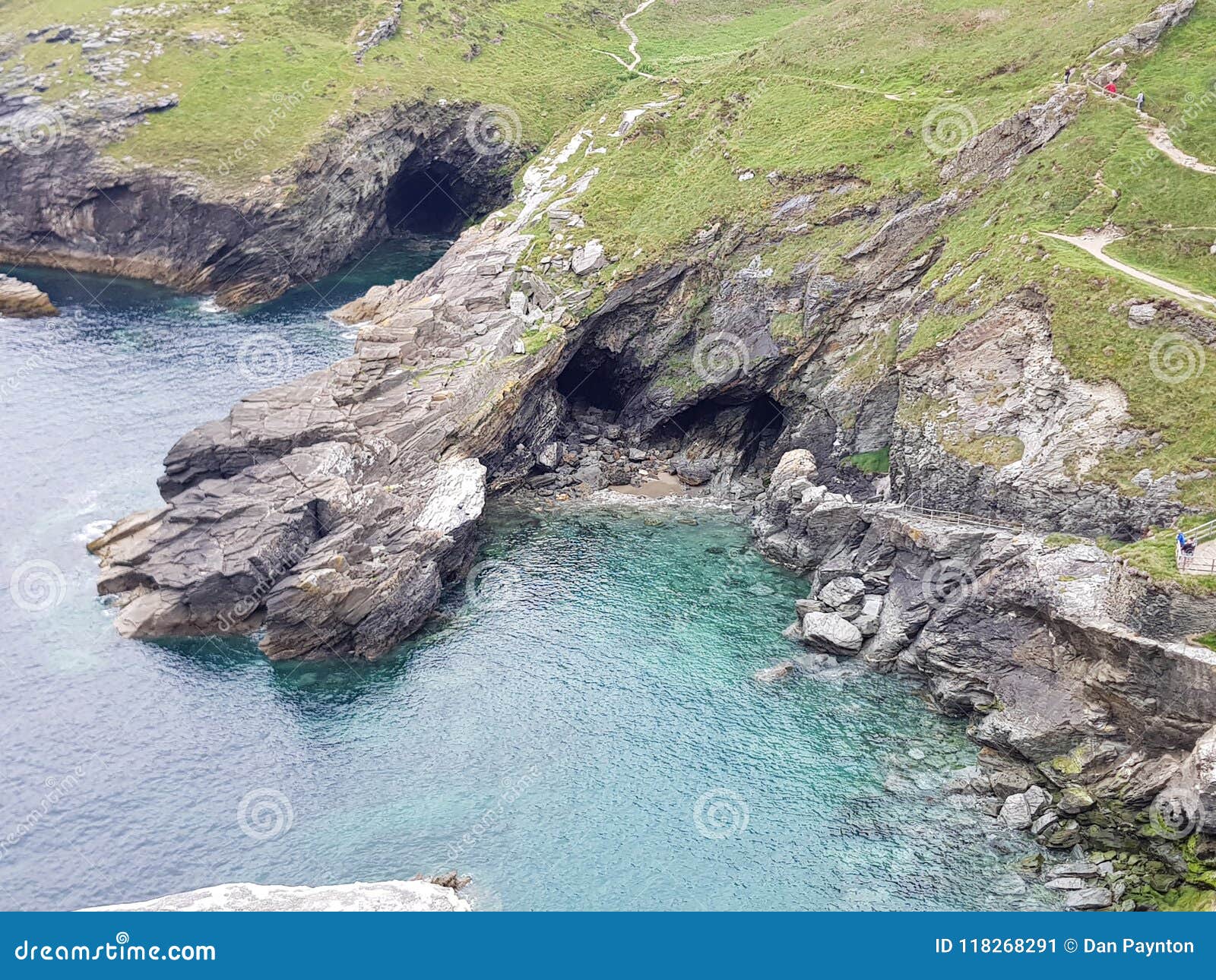 Tintagel castle stock image. Image of cliffs, castle - 118268291