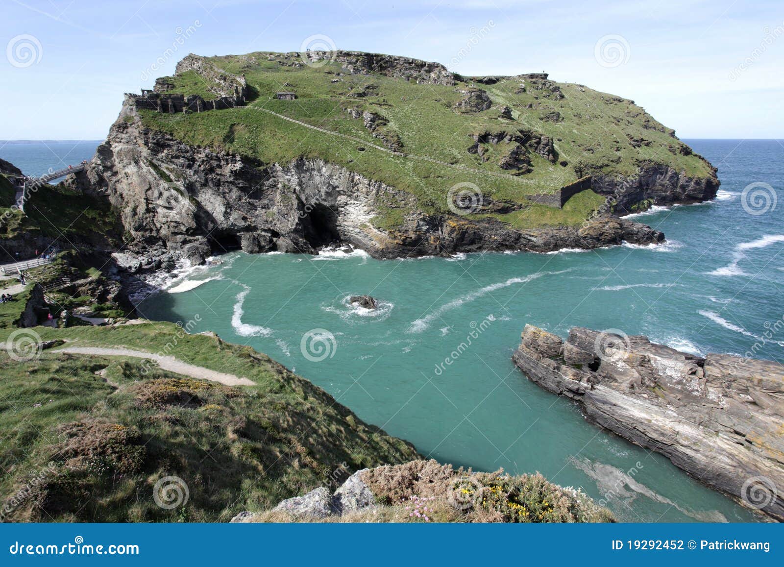 Tintagel in Cornwall England Stock Photo - Image of clouds, cornish ...