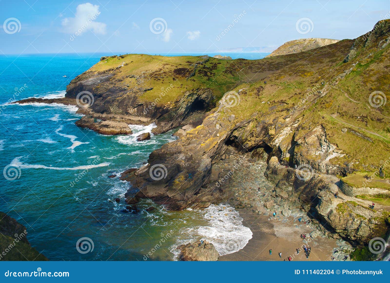 Tintagel, Cornwall in the United Kingdom. Stock Photo - Image of ...