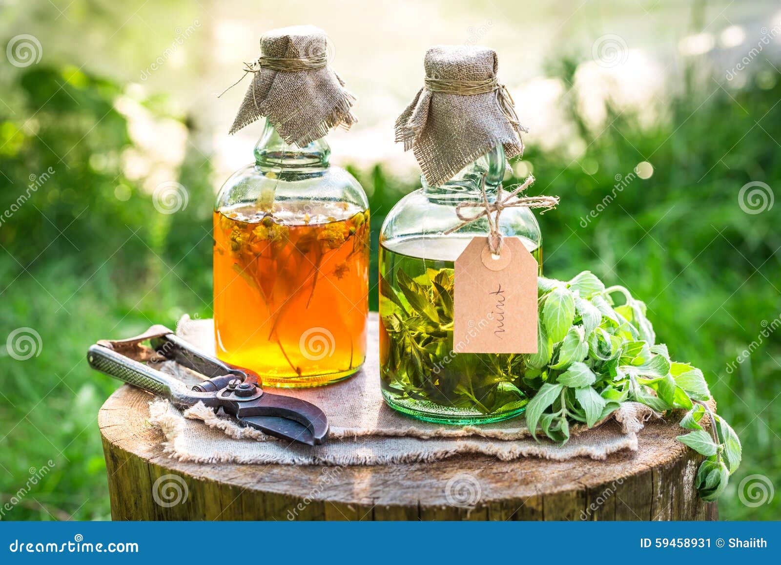 Tinte Hecho En Casa Con Alcohol E Hierbas Imagen de archivo - Imagen de ...