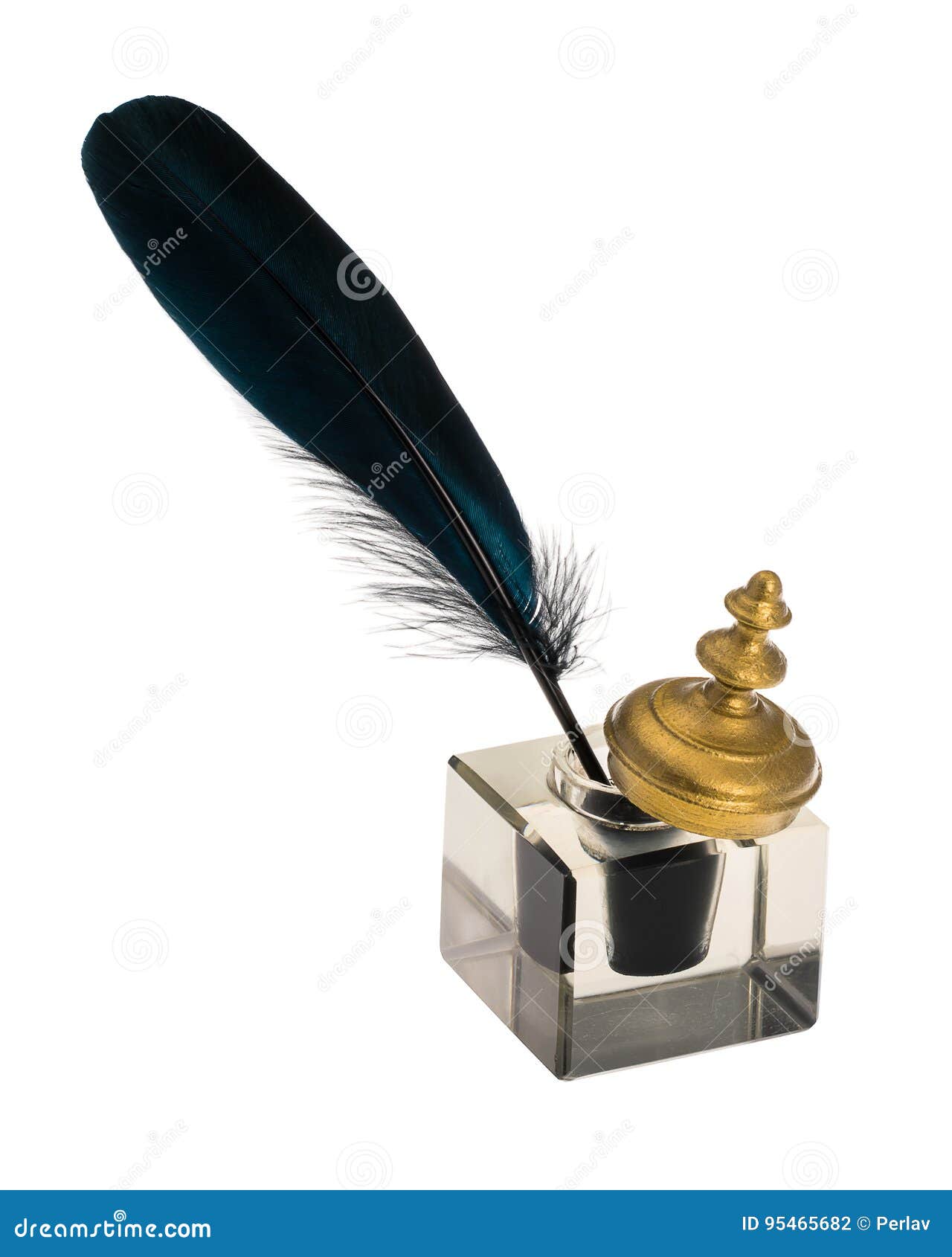 Tintero Antiguo Con La Pluma Foto de archivo - Imagen de viejo, tinta ...