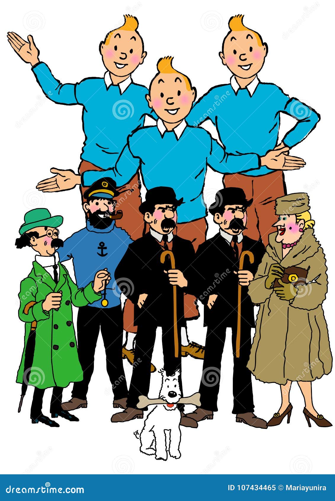 Tintin-Karikatur redaktionelles bild. Illustration von junge - 107434465