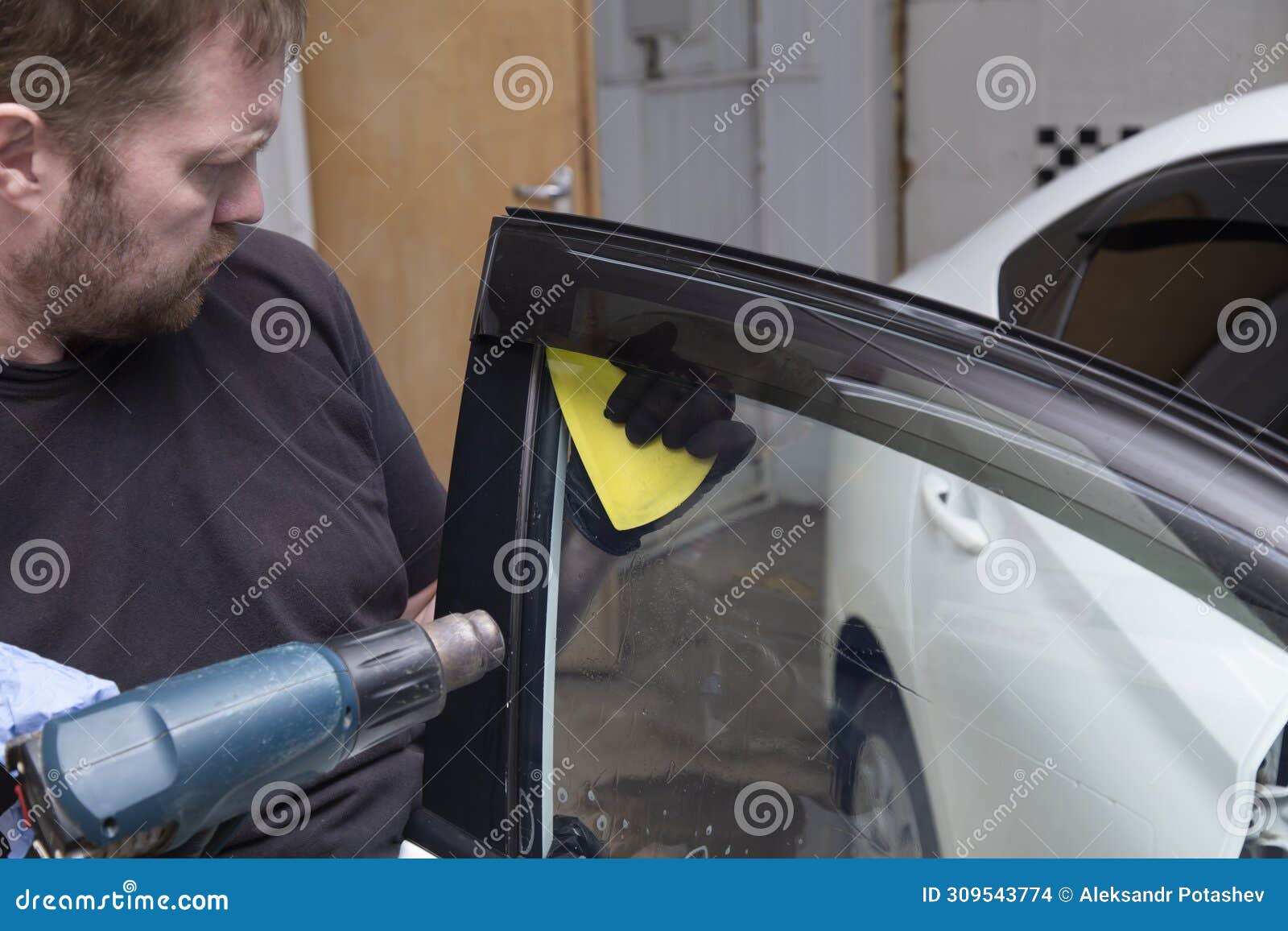 Tinting of Car Windows.Window Film for Car Stock Photo - Image of ...