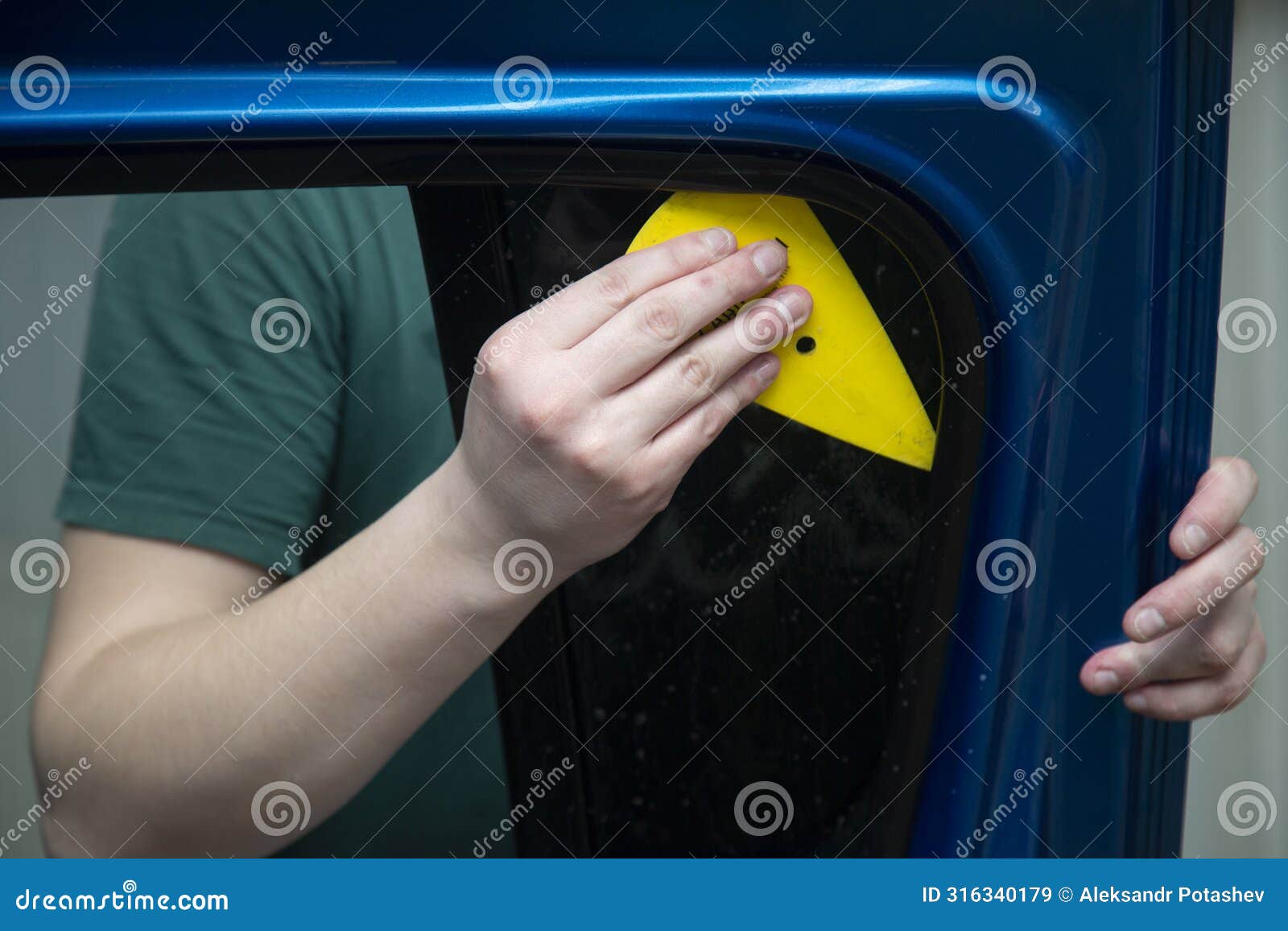 Tinting of Car Windows.Window Film for Car Stock Image - Image of foil ...