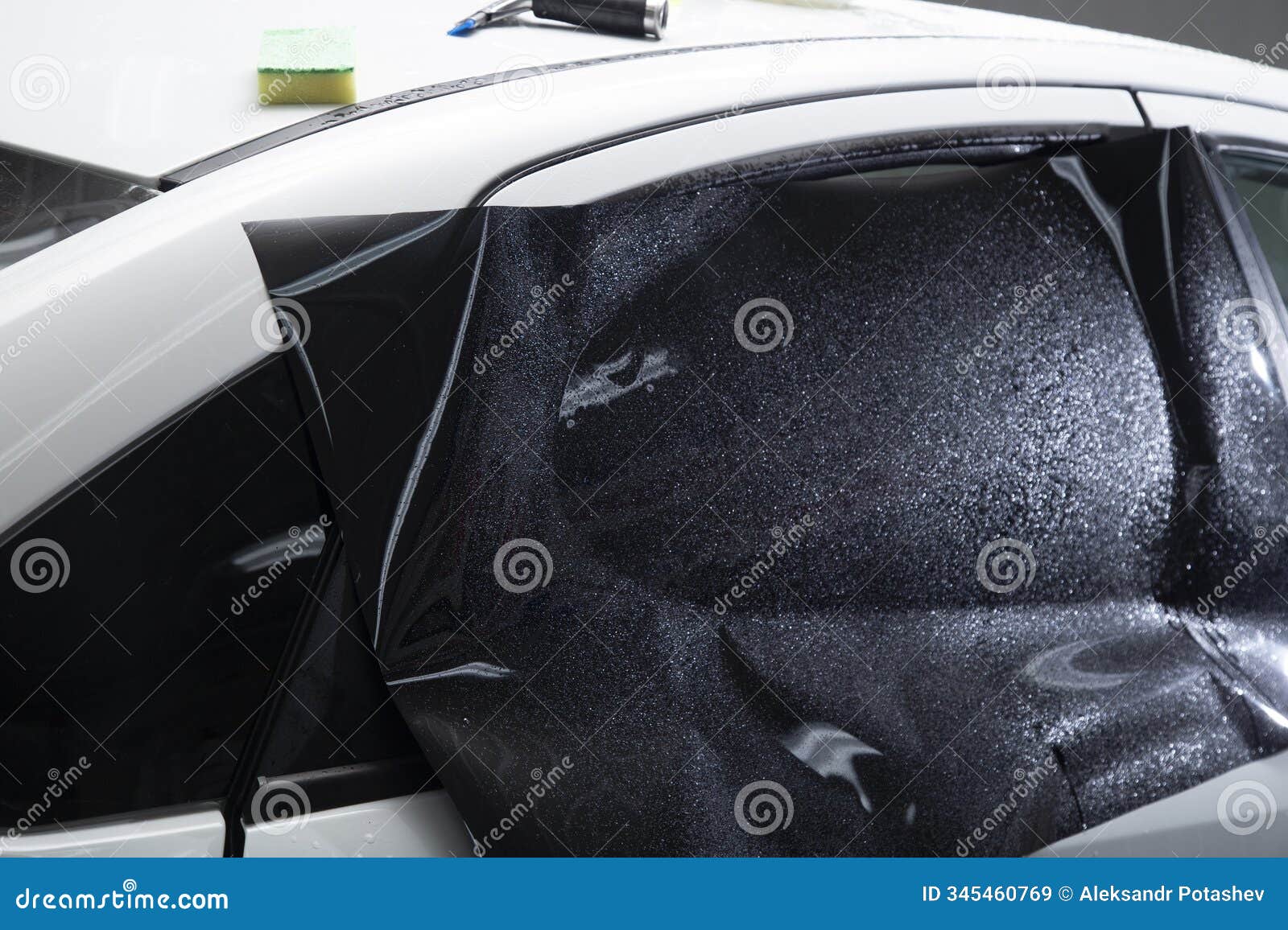 Tinting of Car Windows.Window Film for Car Stock Image - Image of ...