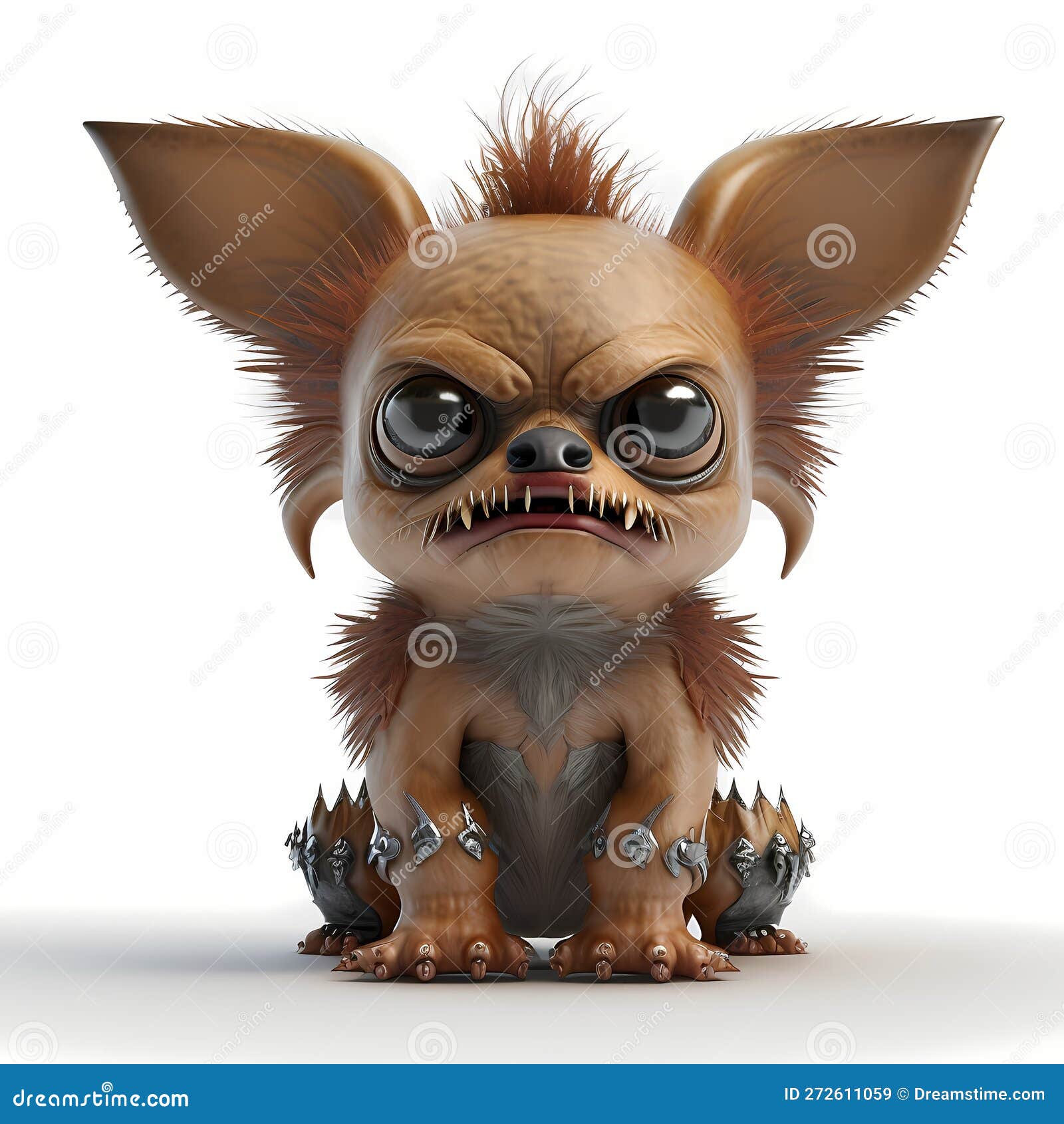 Tiny Angry Monster Dog. Generative AI Stock Illustration - Illustration ...