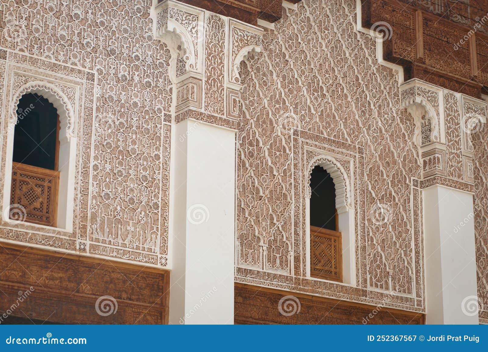 Tiny Arch Window on Ancient Arabian Style Architecture in Marrakech ...