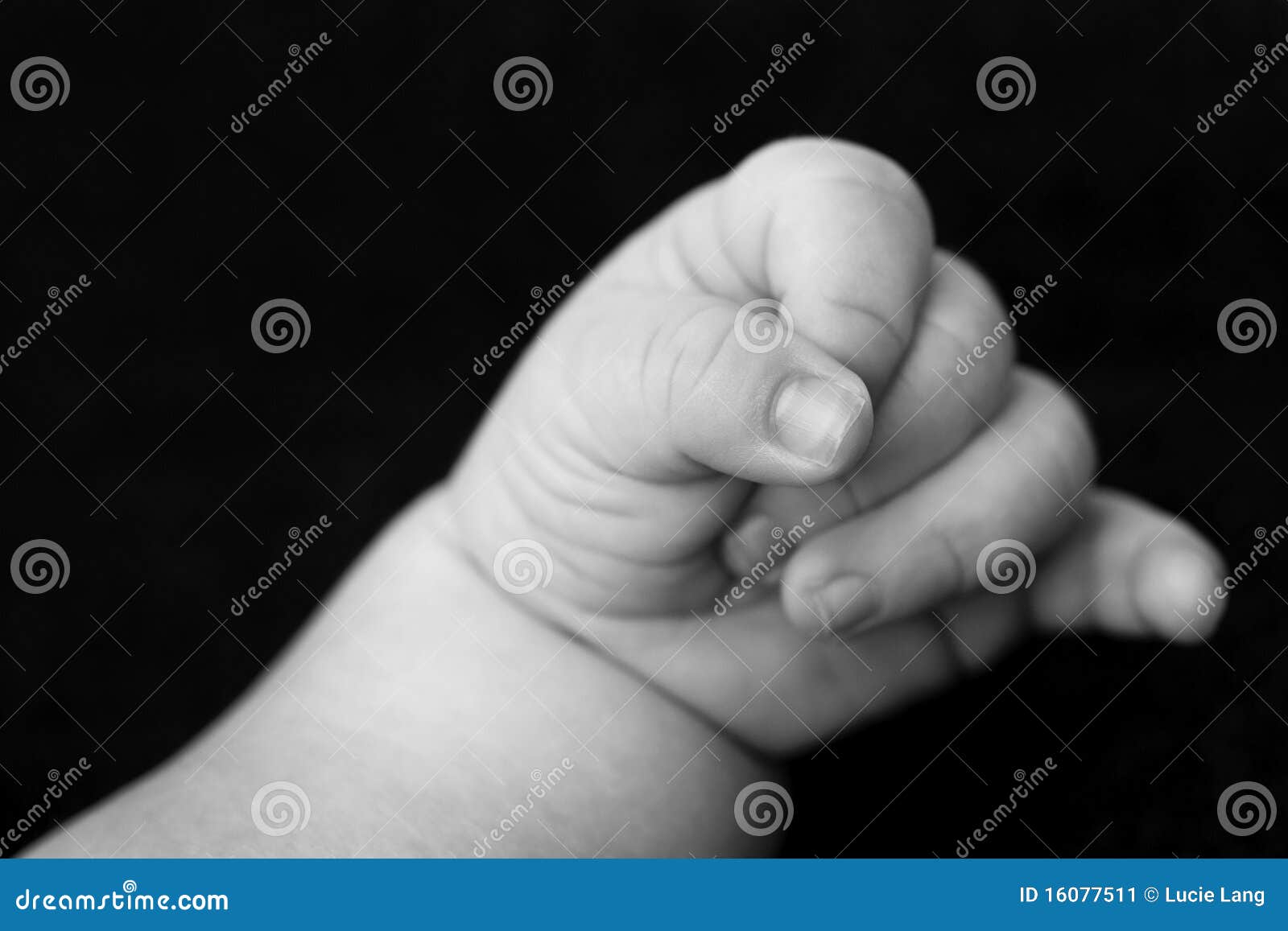 Tiny babys hand over black stock image. Image of parenthood - 16077511