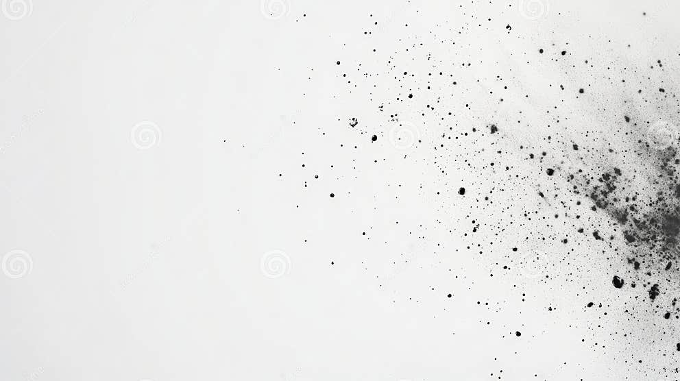 Black Ink Droplets Exploding on White Background Stock Image - Image of ...