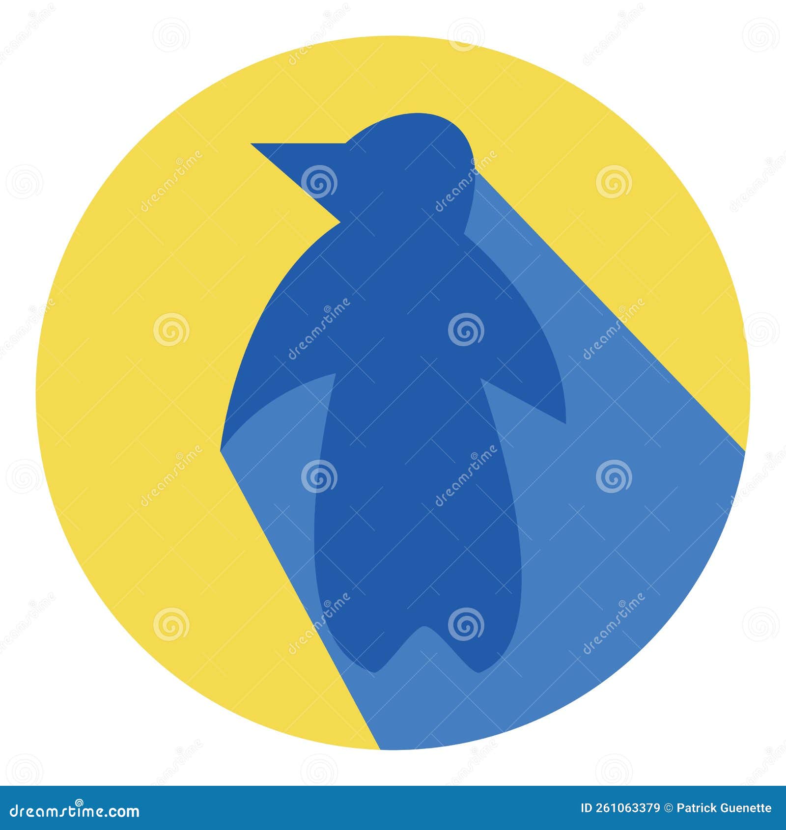 Tiny blue bird, icon stock vector. Illustration of cool - 261063379