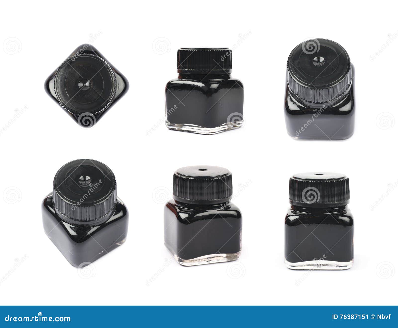 Tiny Bottle Filled with Black Ink Stock Image - Image of equipment ...