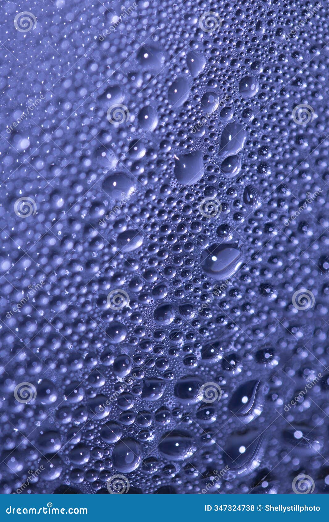 Tiny Bubbles on a Colour Background Condensation Blue Steam Water Stock Photo - Image of ...