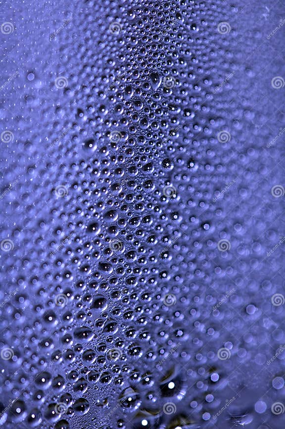 A Tiny Bubbles on a Colour Background Condensation Blue Steam Water Stock Photo - Image of spray ...