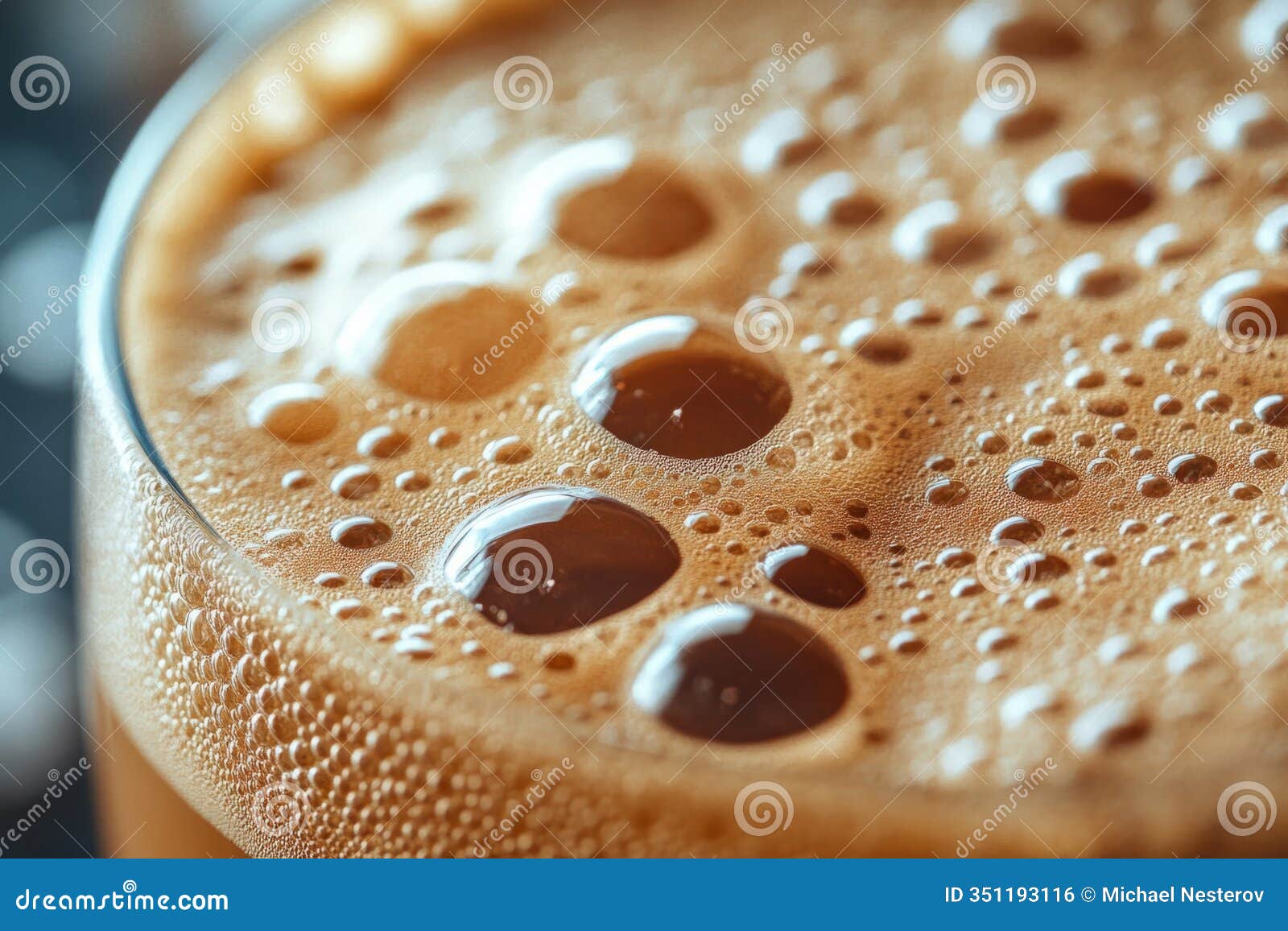 Tiny Bubbles Rising To the Surface of a Refreshing Carbonated Beverage ...