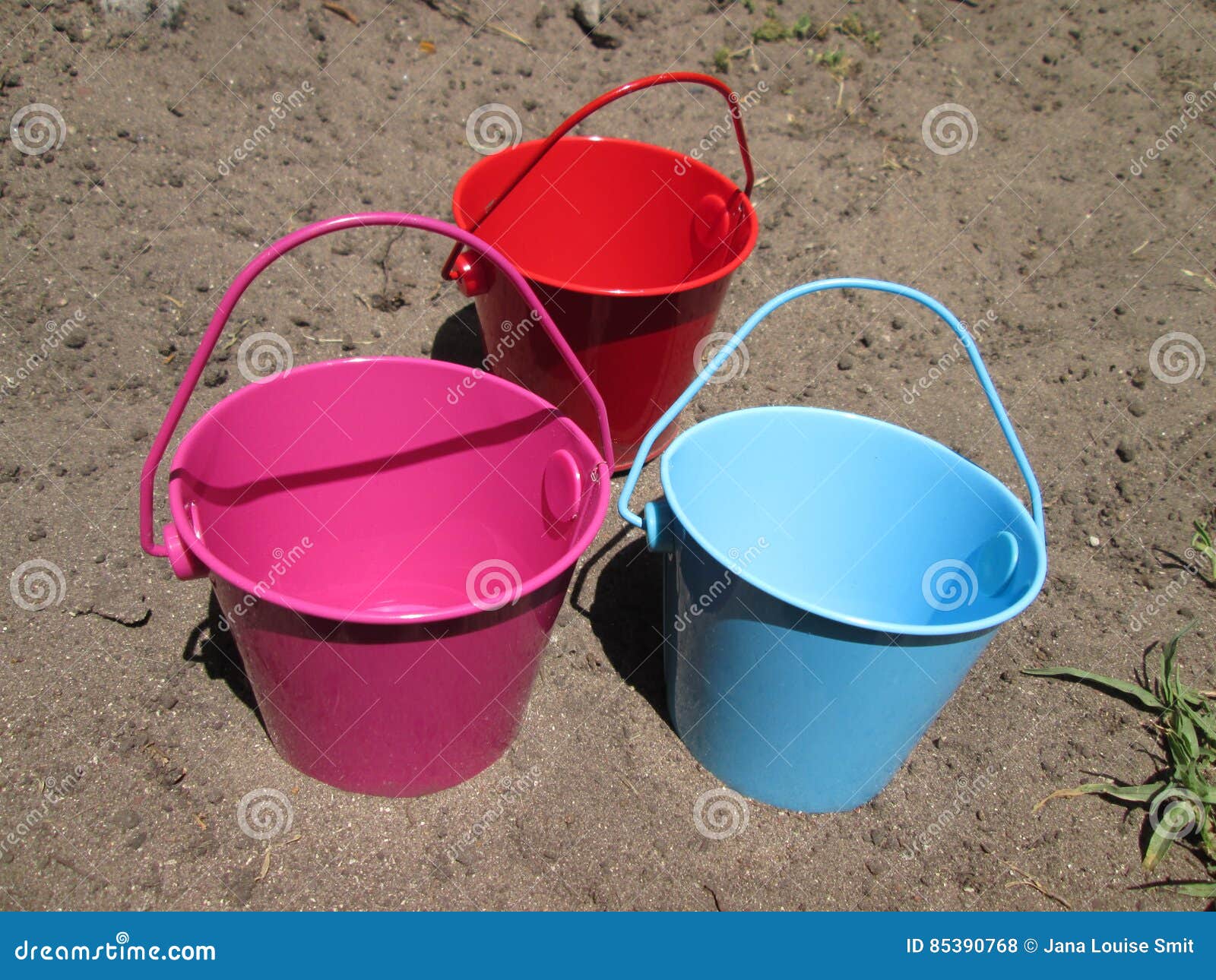Tiny Buckets. stock photo. Image of gardener, iron, hobby - 85390768