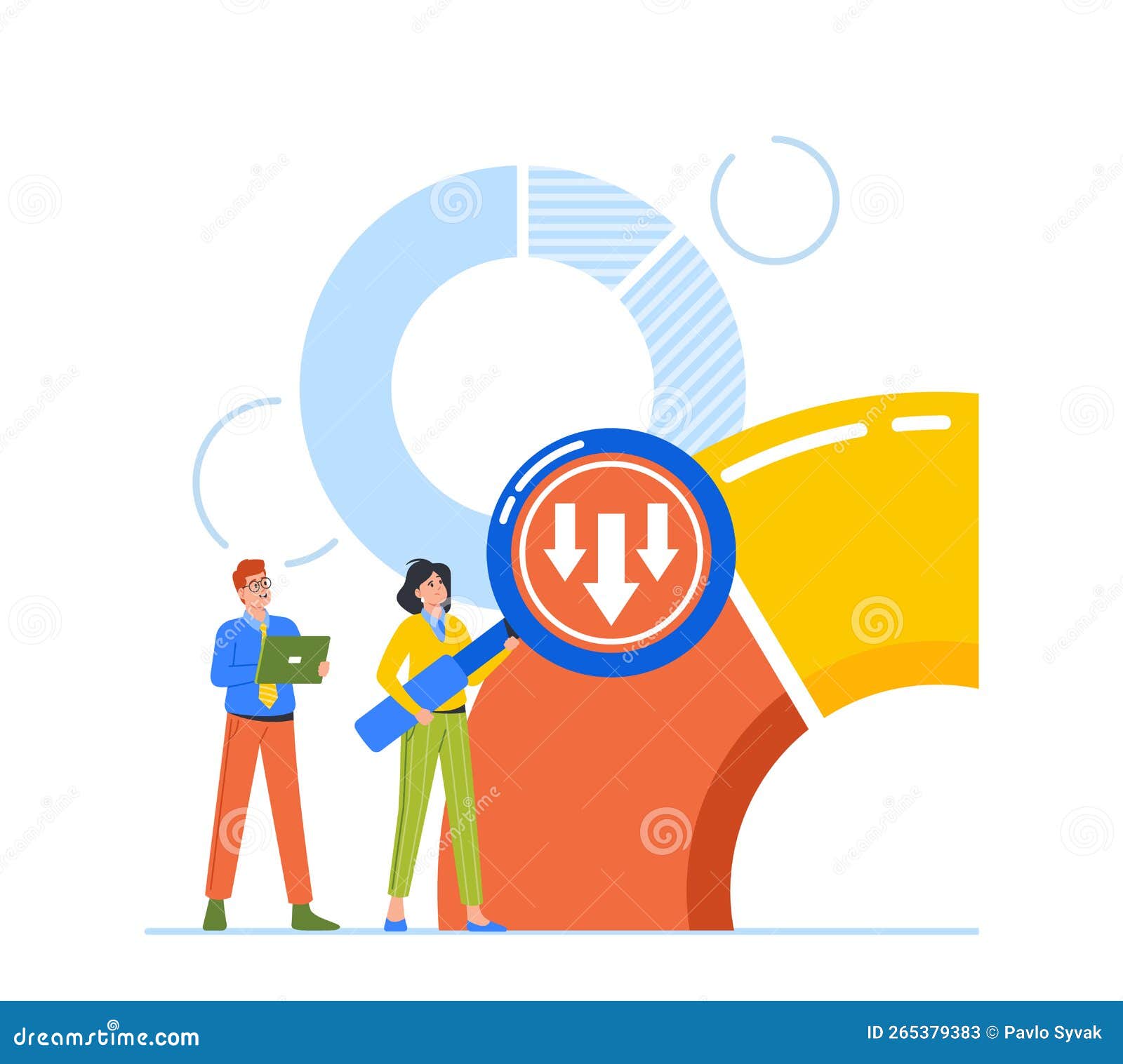 Tiny Business Characters with Huge Magnifier Testing and Analyzing ...