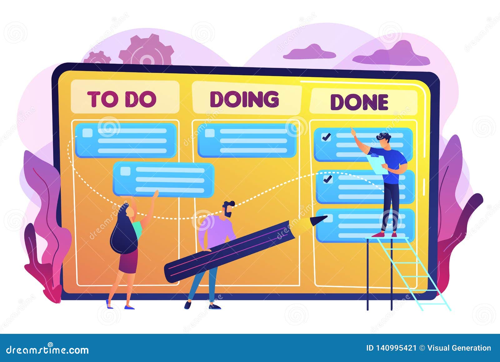 Task Management Concept Vector Illustration. Stock Vector ...