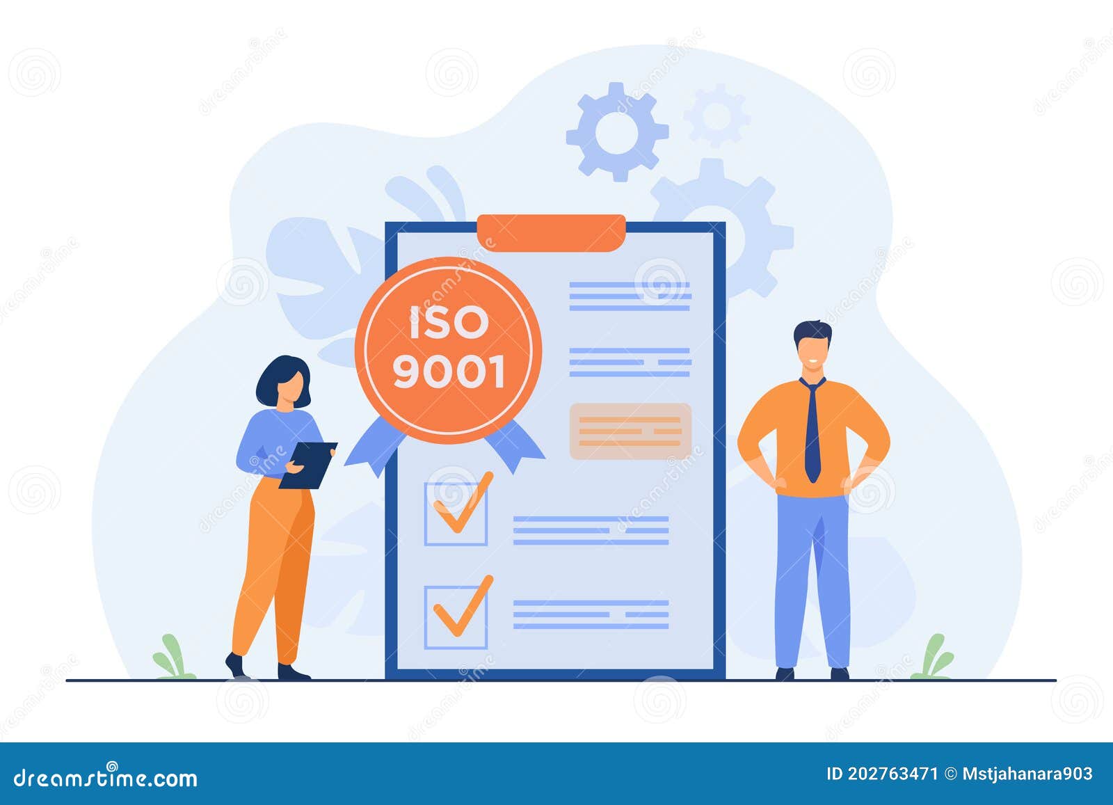 Tiny Business People Passed Standard Quality Control Stock Vector ...