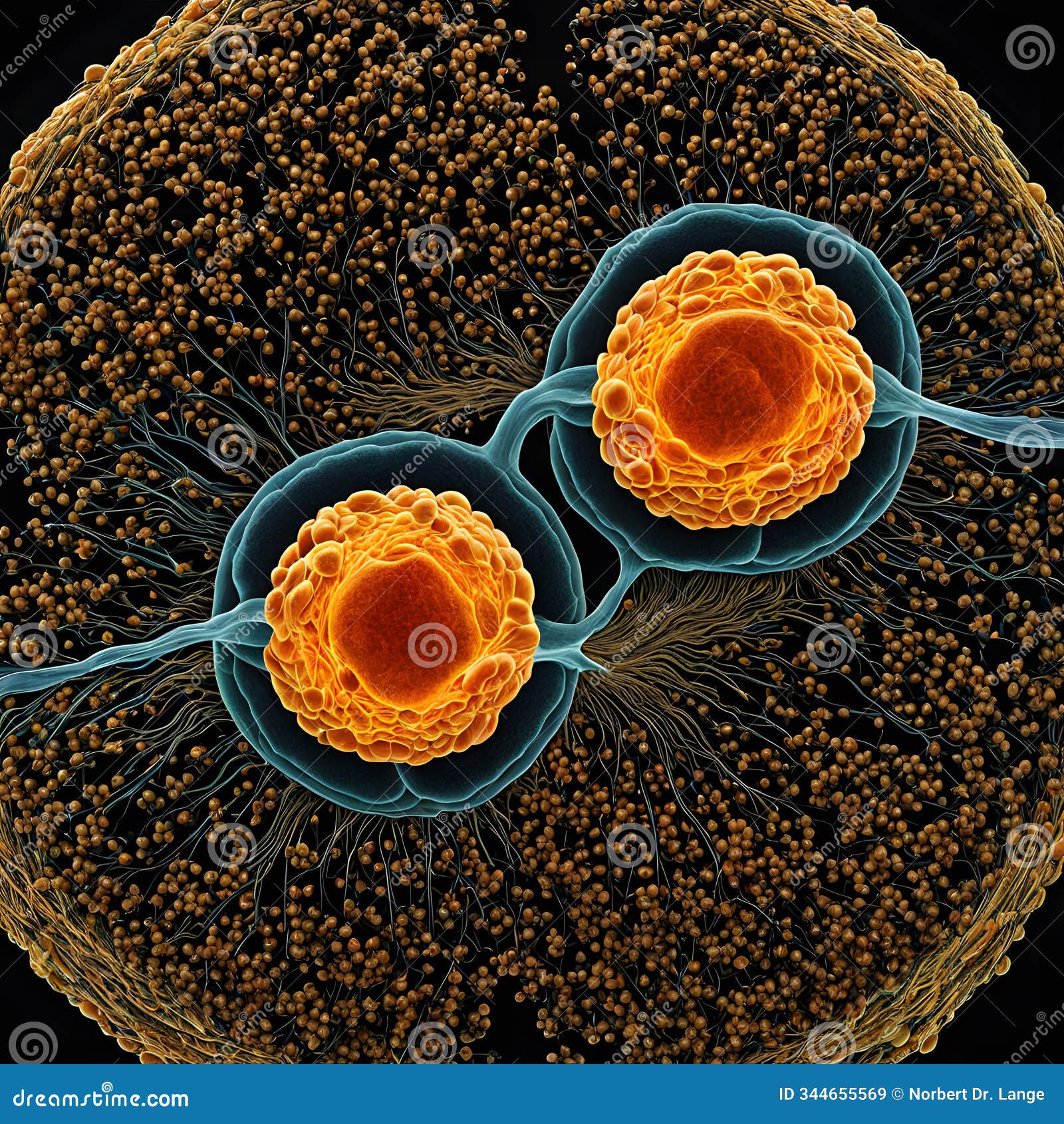 Tiny Cells during Cell Division, Ai-generatet Stock Illustration - Illustration of genetic ...