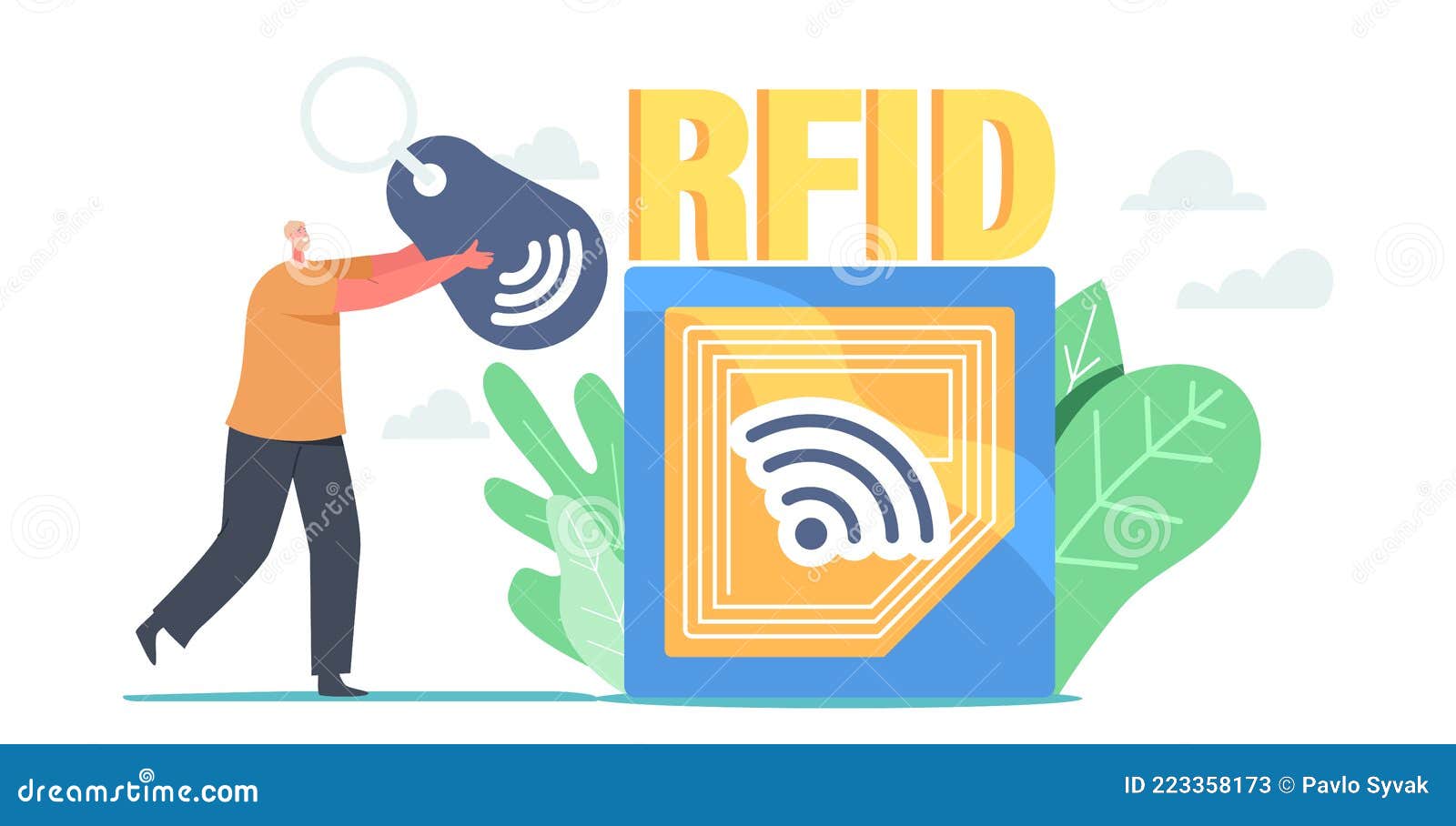 Radio Frequency Identification RFID Banner - Vector Illustration ...