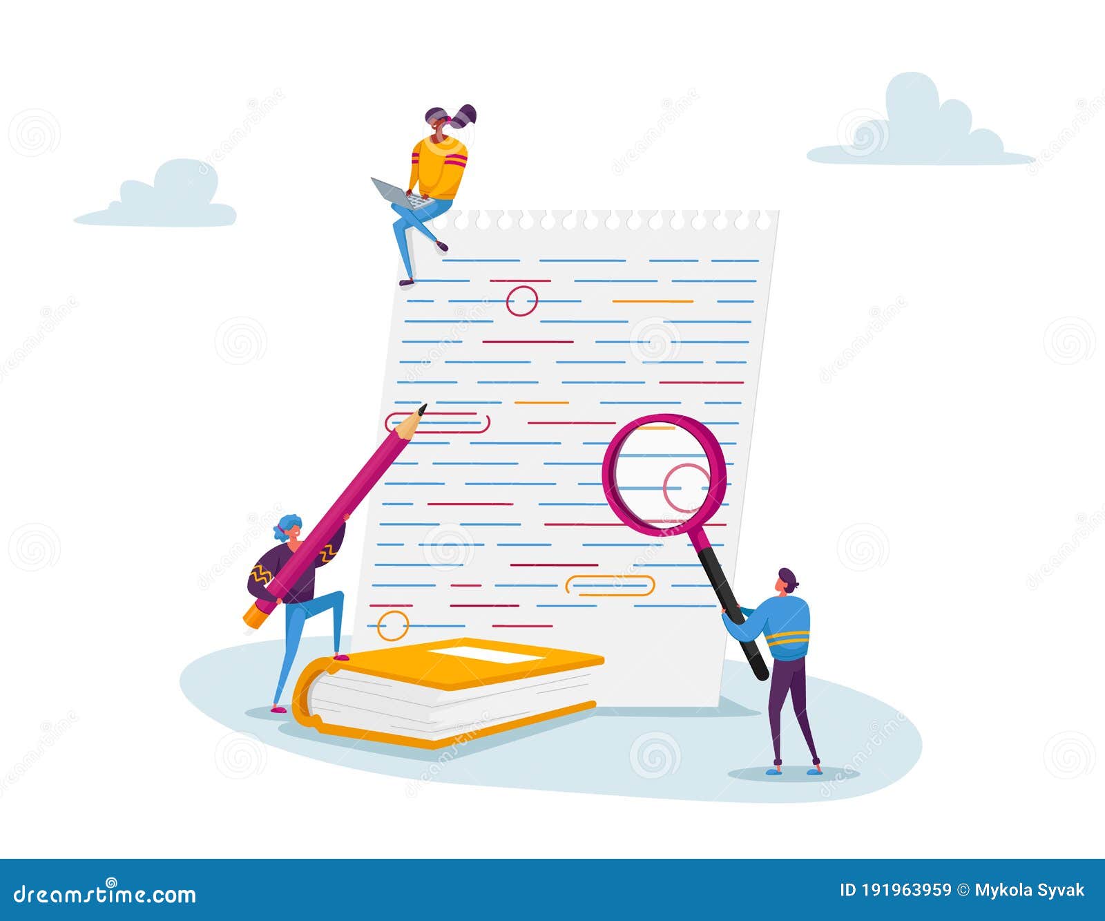 Correcting Mistakes - Modern Vector Cartoon Business Characters ... Correcting Mistakes - Modern Vector Cartoon Business Characters ...