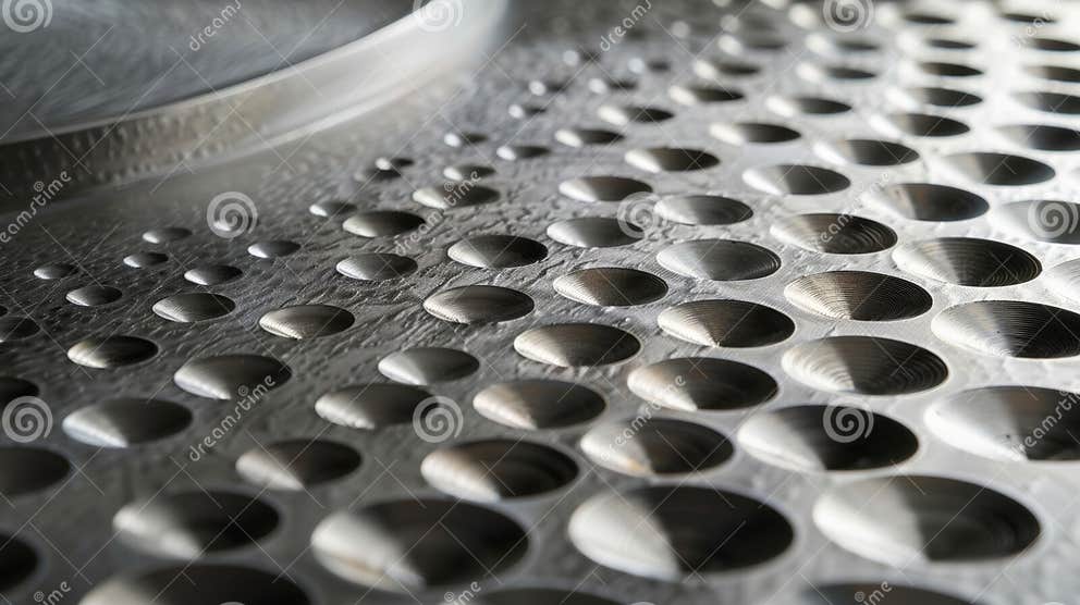 Tiny Circular Indentations Dot the Surface of the Brushed Stainless ...