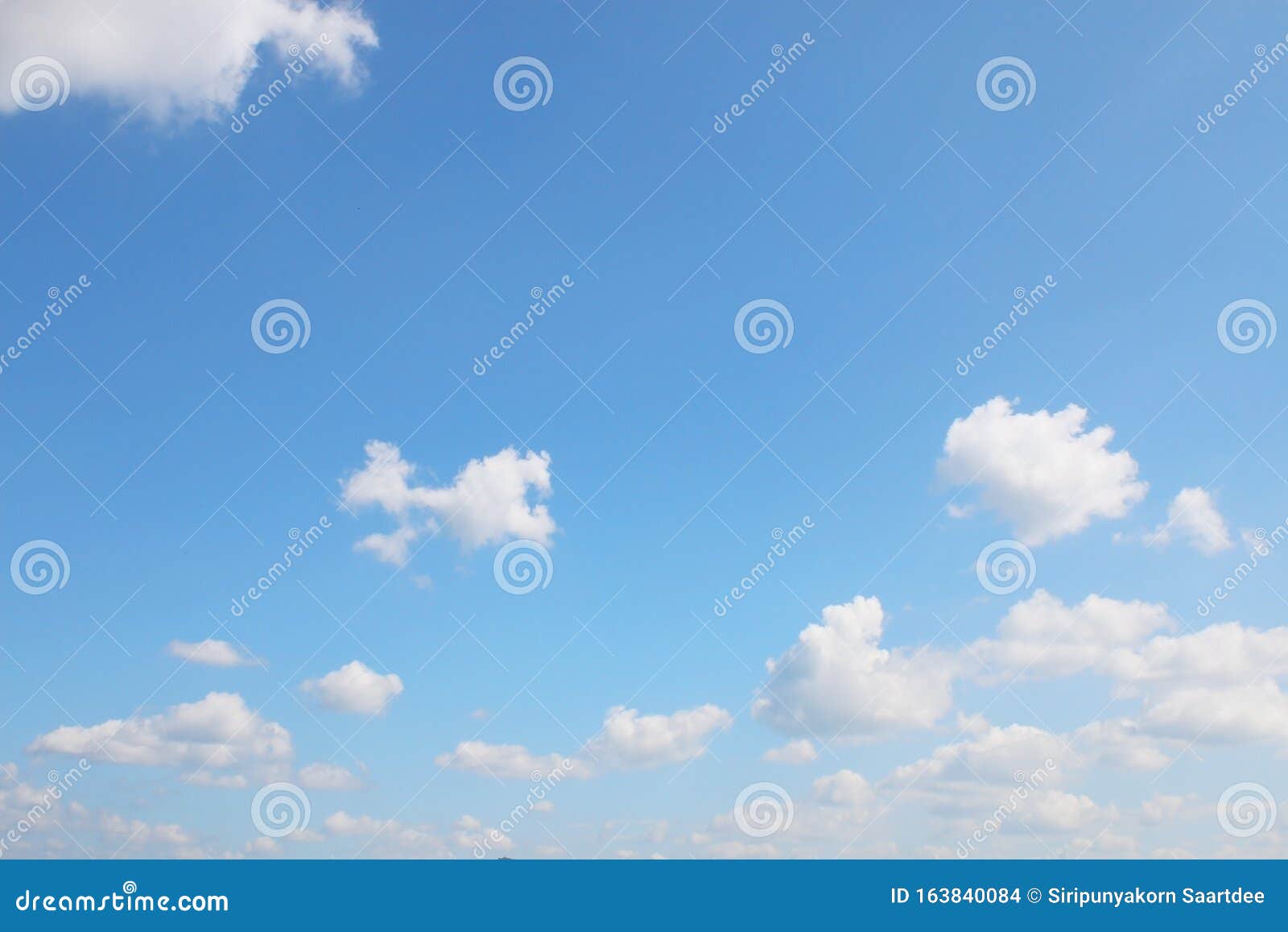 Tiny cloud on blue sky stock photo. Image of weather - 163840084