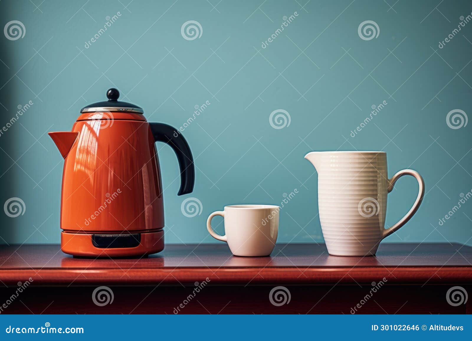A Tiny Coffee Cup Next To a Normal-sized Coffee Pot Stock Photo - Image ...
