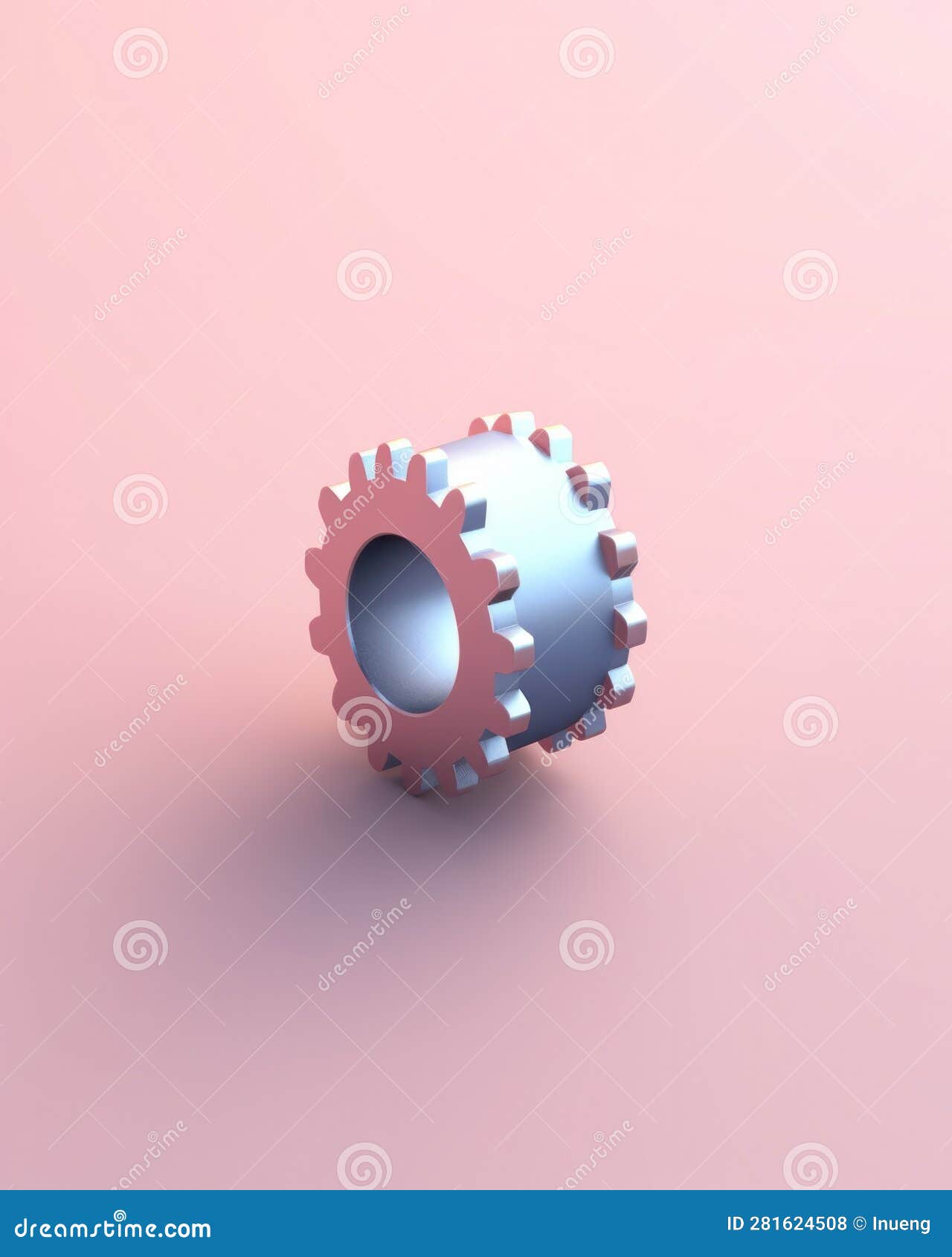 Tiny Cog Icon 3D Illustration. Generative AI. Stock Illustration ...