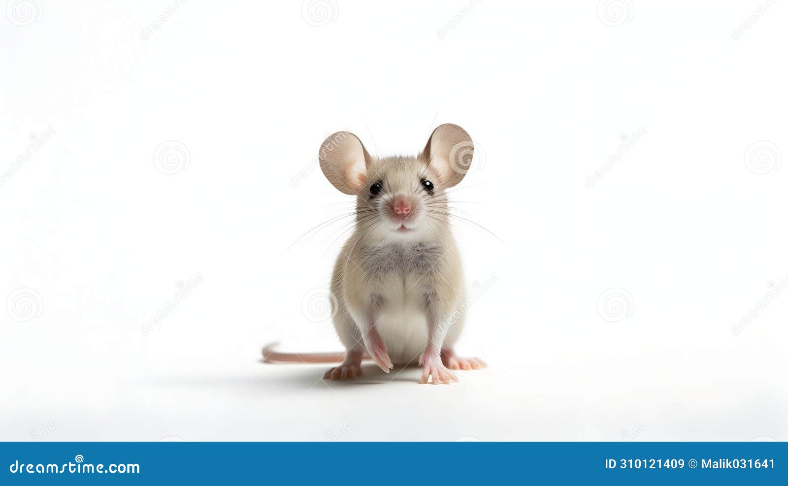 A Tiny and Curious Mouse Standing on Hind Legs Stock Illustration ...