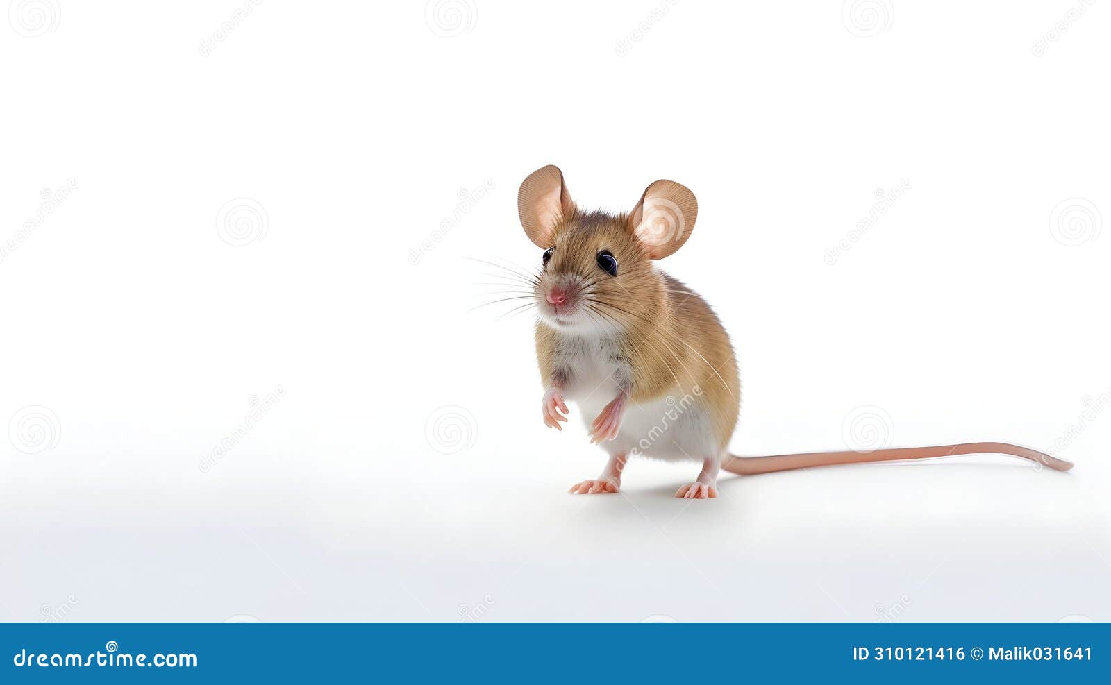 A Tiny and Curious Mouse Standing on Hind Legs Stock Illustration ...