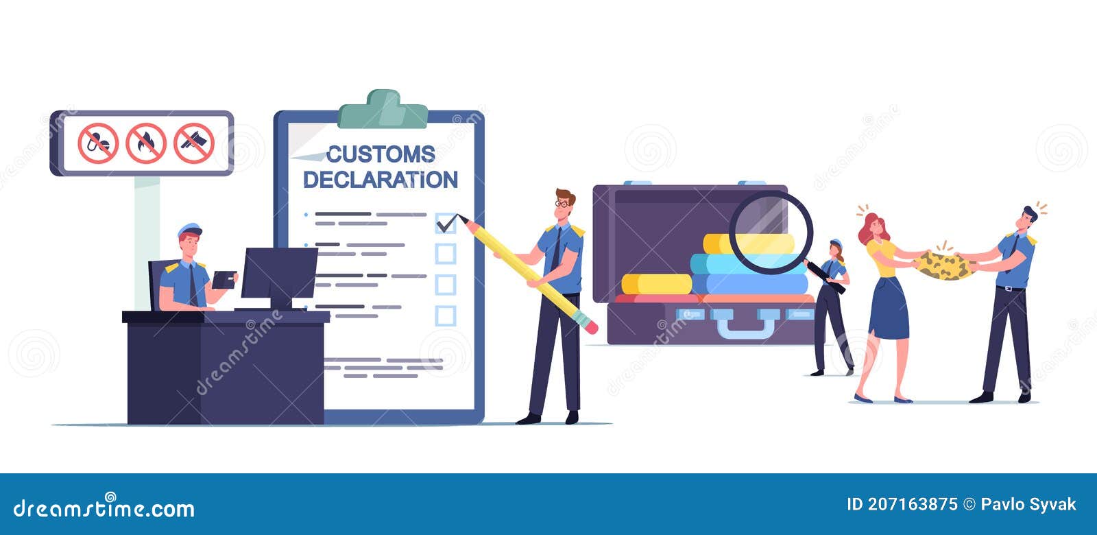 Customs Officer Silhouette Icon. Clipart Image Cartoon Vector ...